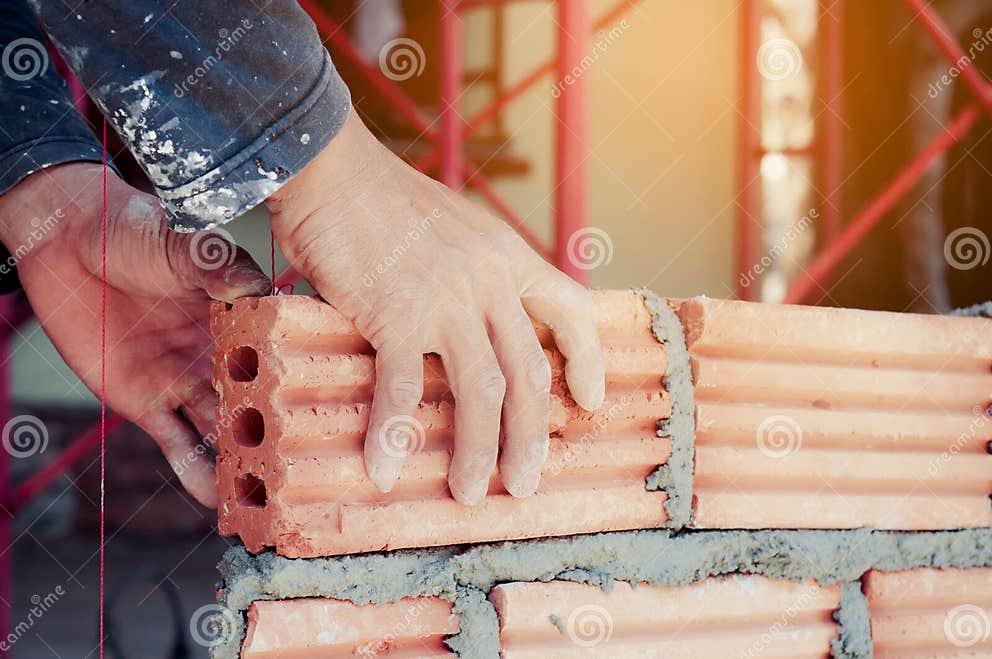 Masonry work stock photo. Image of masonry, building - 142849284