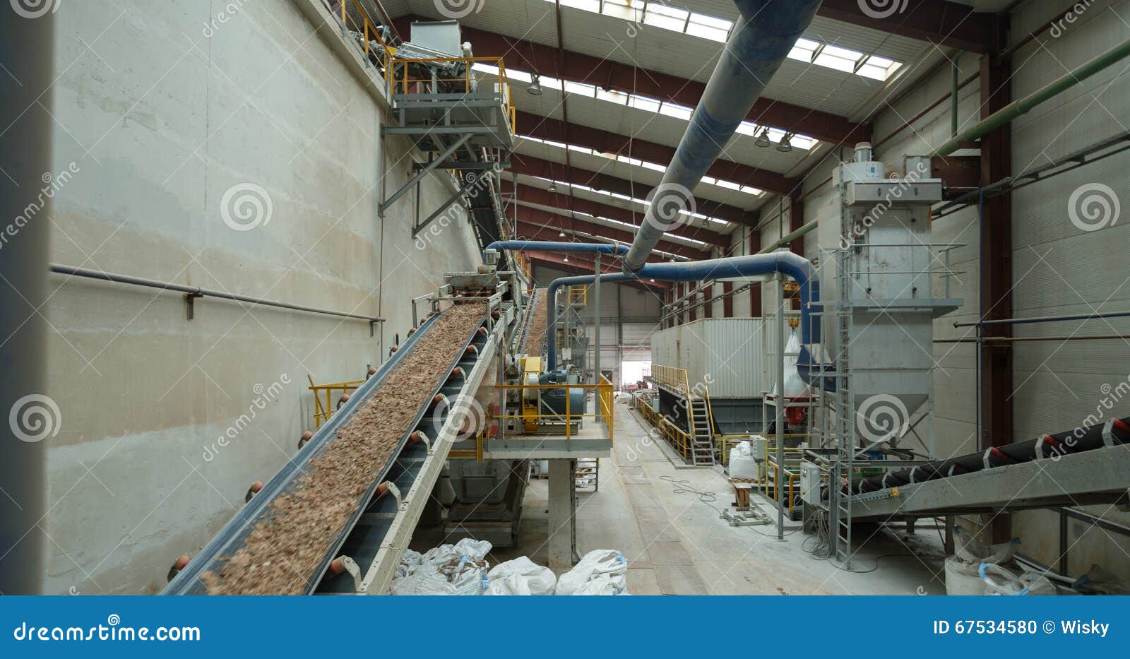 Brickworks. Processing of Clay in Production Hall Stock Photo - Image ...