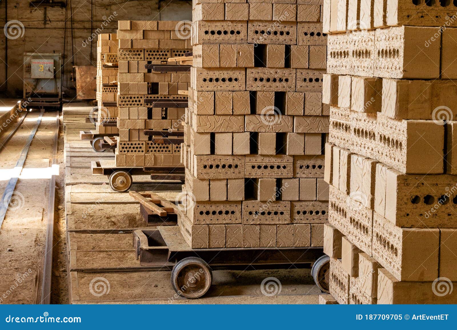 Brickworks. Production Workshop Inside Stock Image - Image of facility ...