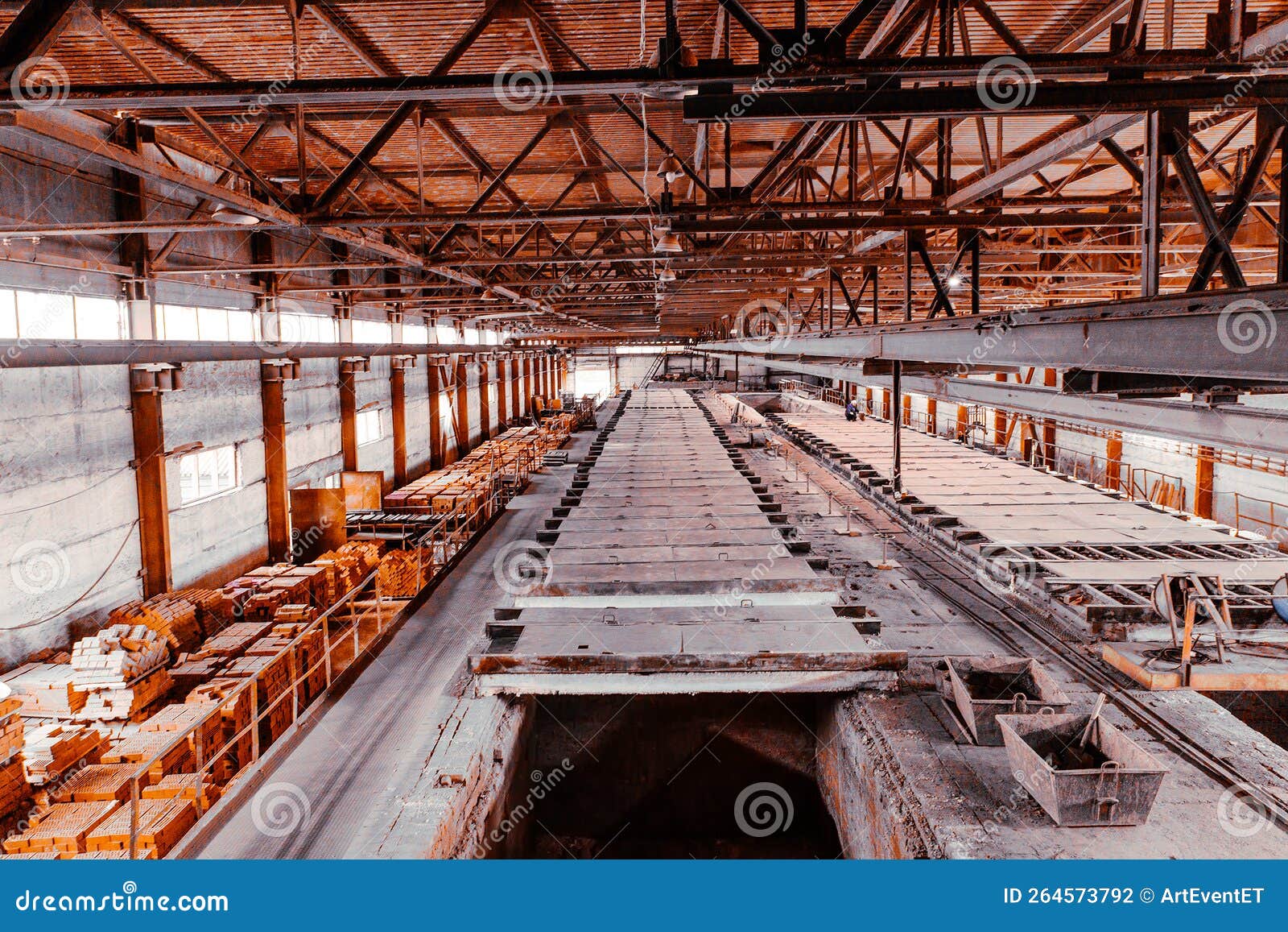 Brickworks. Production Workshop Inside. Manufacturing Facility Stock ...