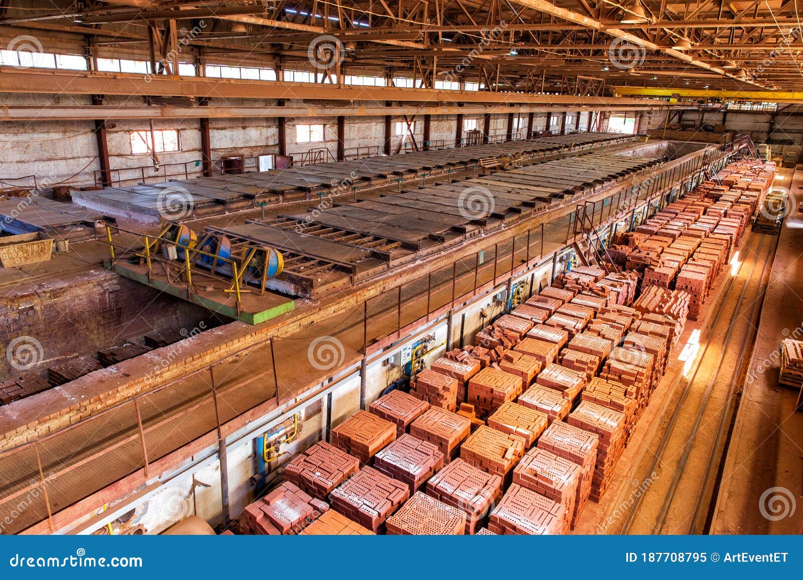 Brickworks. Production Workshop Inside Stock Image - Image of ...