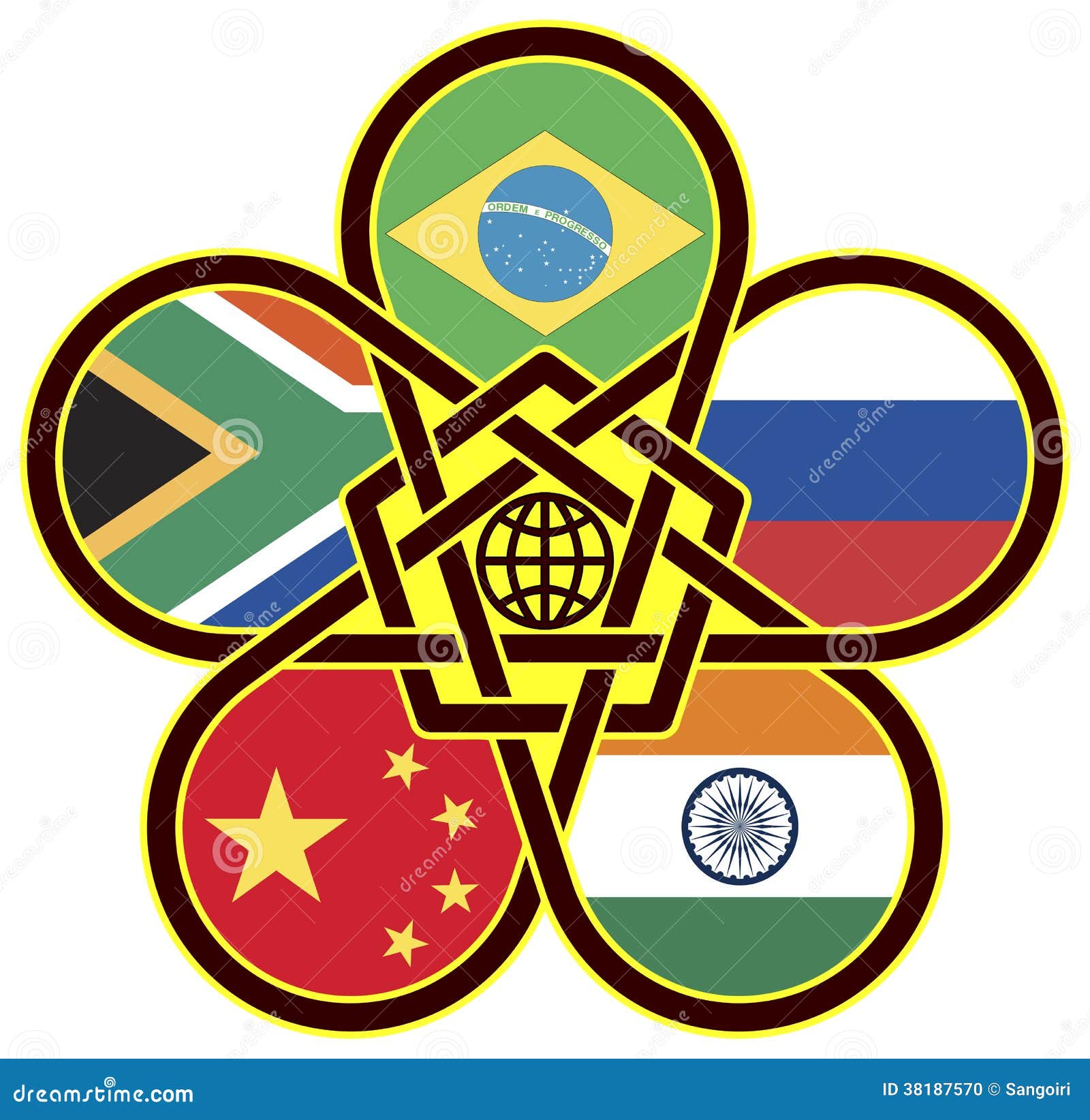 BRICS stock illustration. Illustration of brazil, government - 38187570