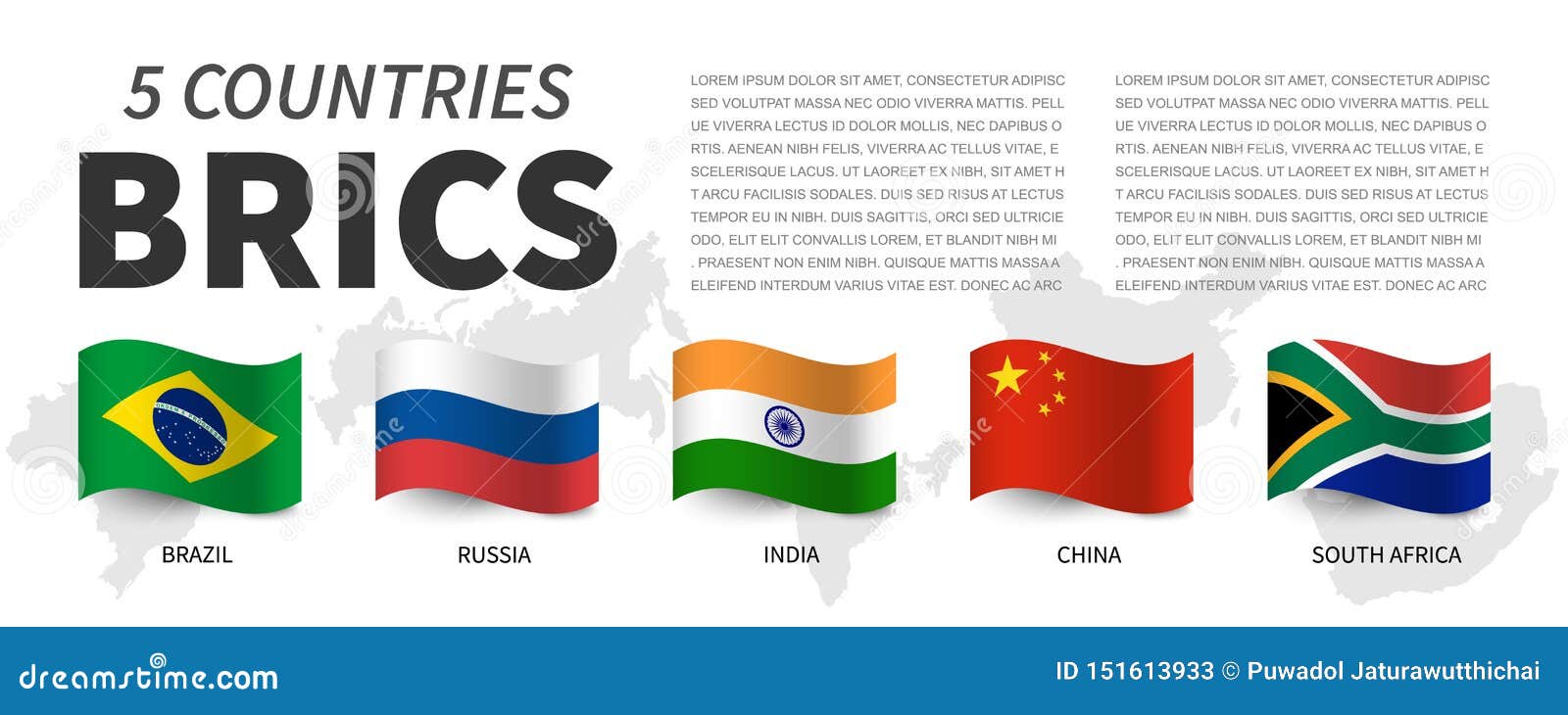BRICS Countries On World Map Royalty-Free Stock Image | CartoonDealer ...