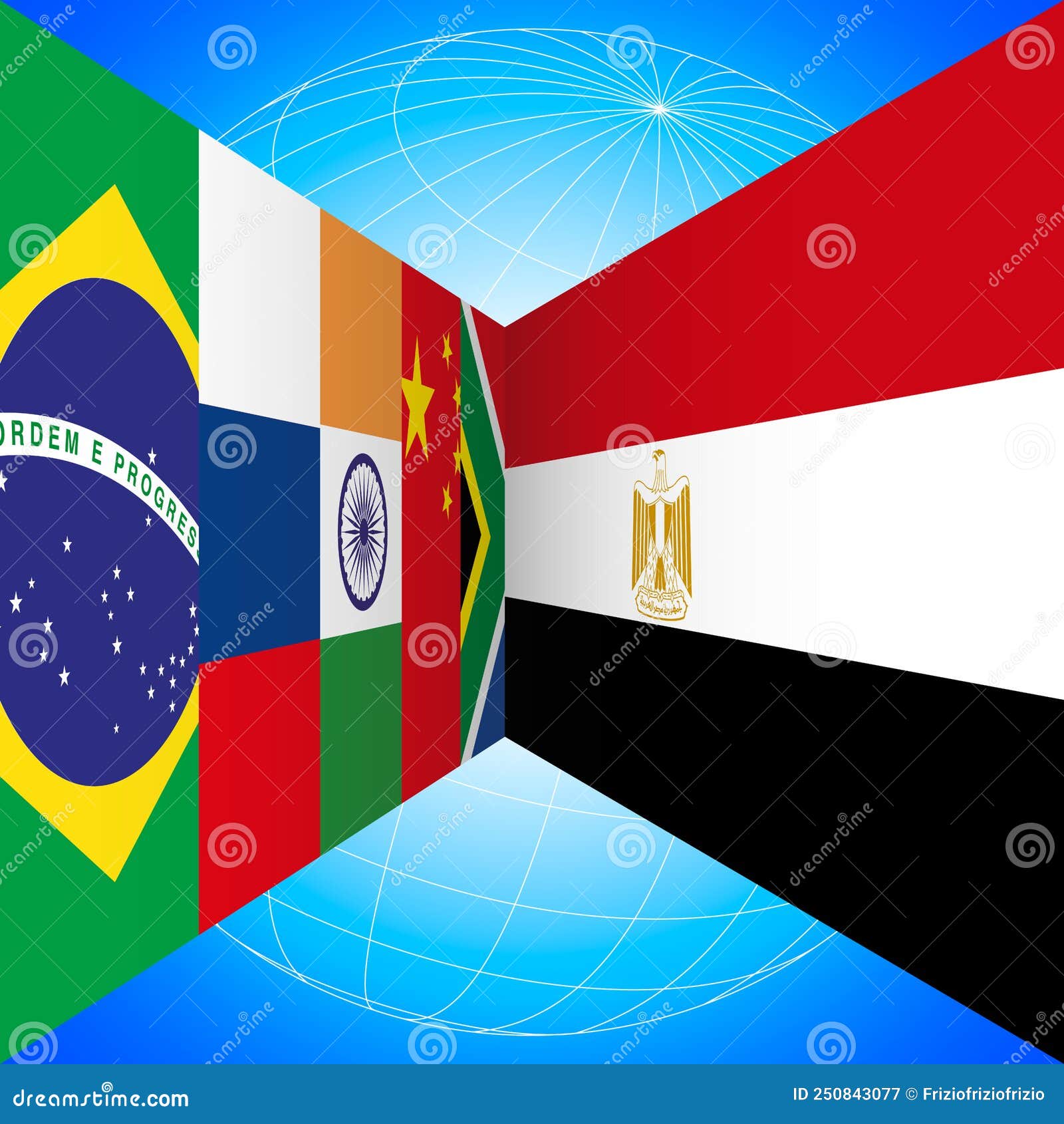 Flags Of The BRICS Countries Vector Illustration | CartoonDealer.com ...