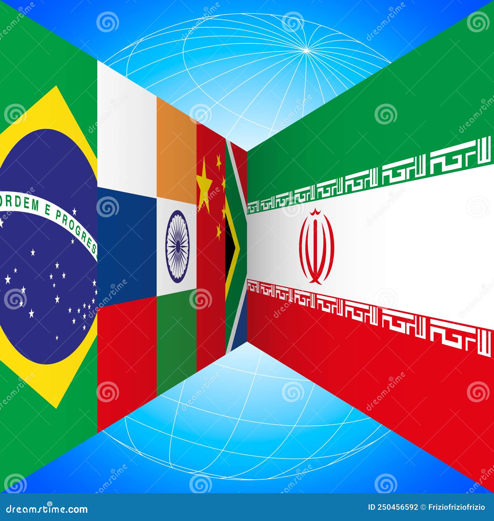 Flags Of The BRICS Countries Vector Illustration | CartoonDealer.com ...