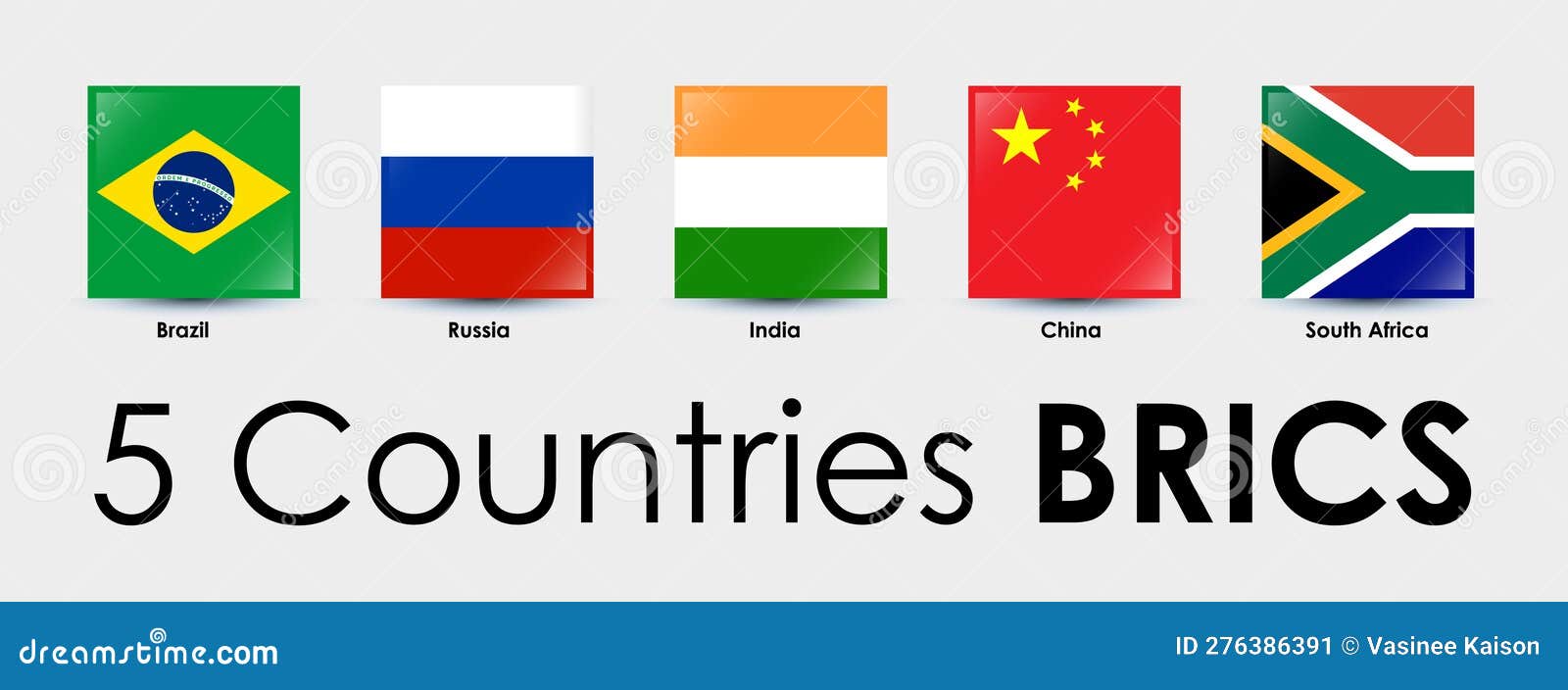 Flags Of The BRICS Countries Vector Illustration | CartoonDealer.com ...