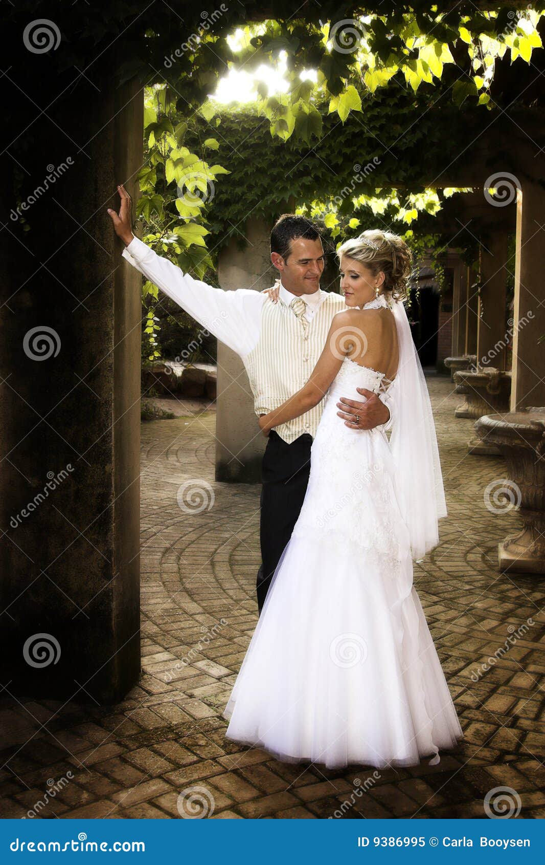 Bridal Couple stock image. Image of adult, forest, portrait - 9386995