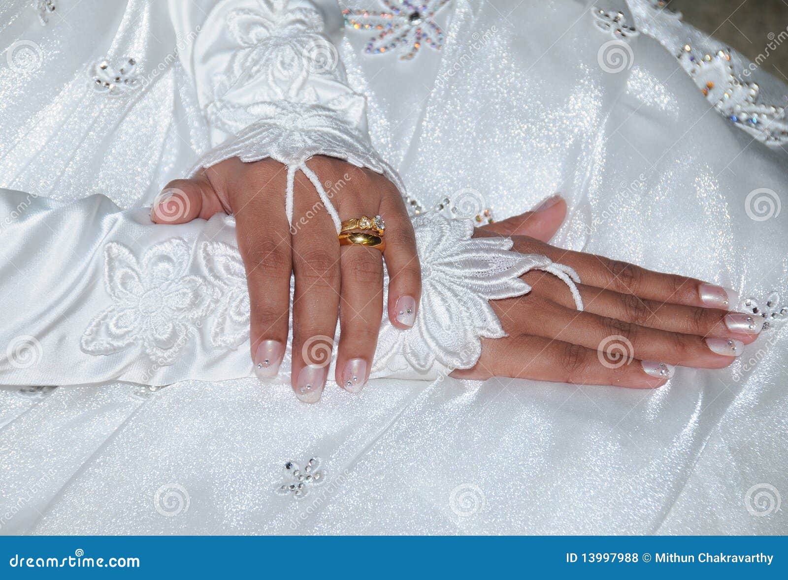 Bridal hand stock photo. Image of happy, bridal, band - 13997988