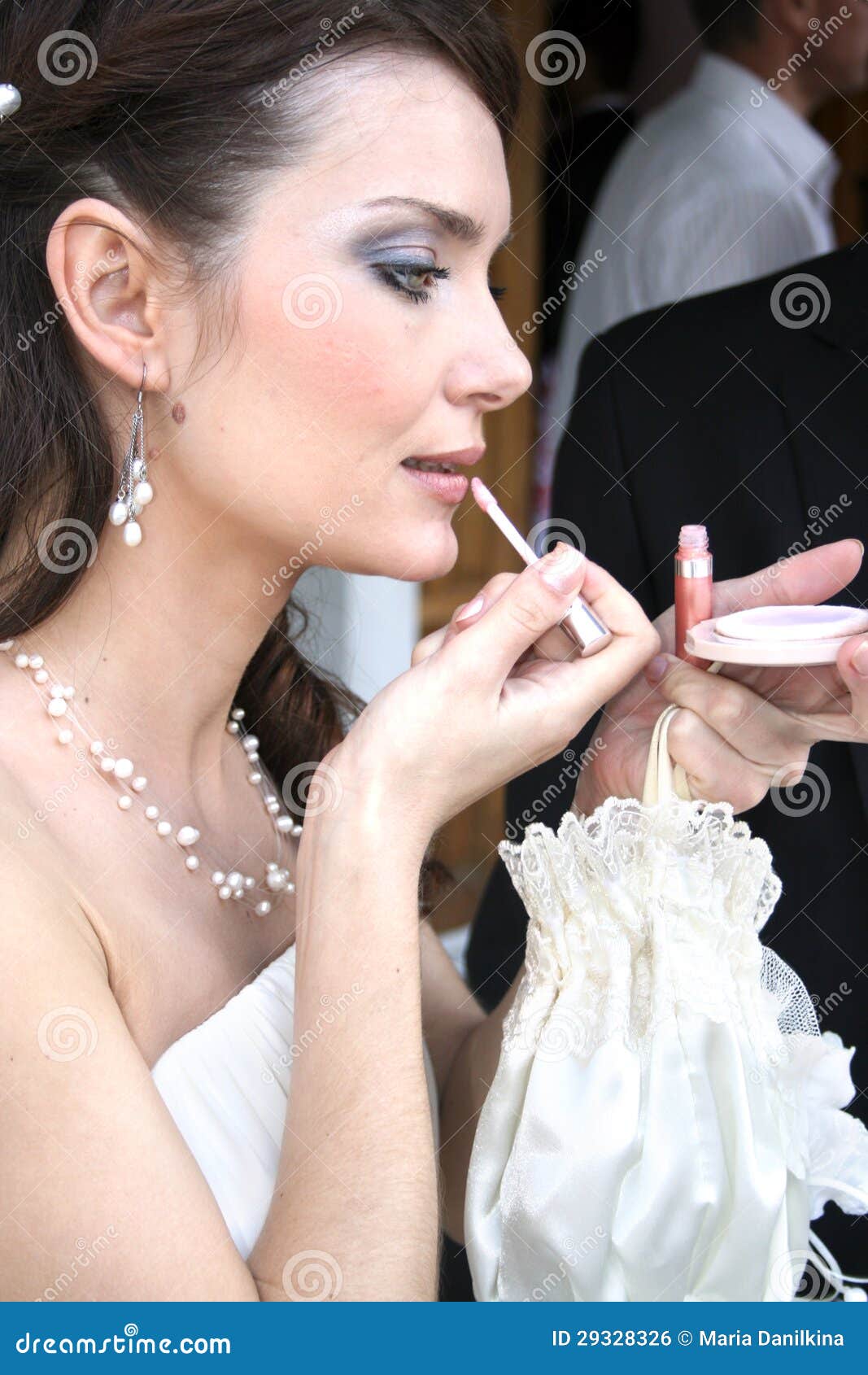 Bridal makeup stock photo. Image of brush, makeup, charming - 29328326