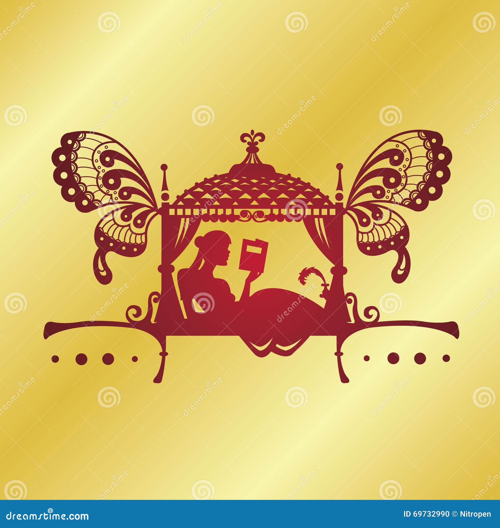 Bridal Palanquin India.doli Silhouette Stock Vector - Illustration of ...