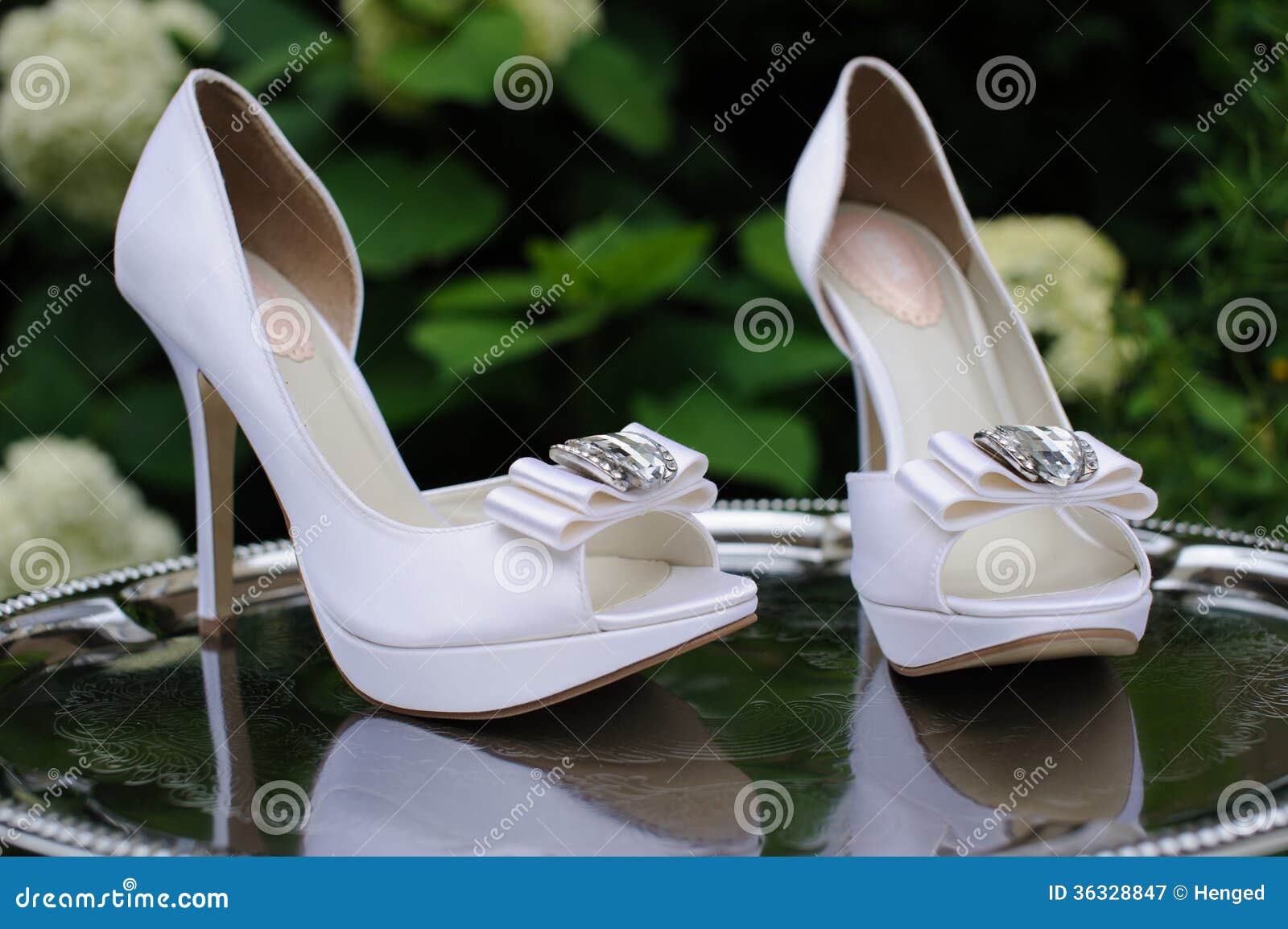 Bridal shoes stock image. Image of white, heel, bride - 36328847
