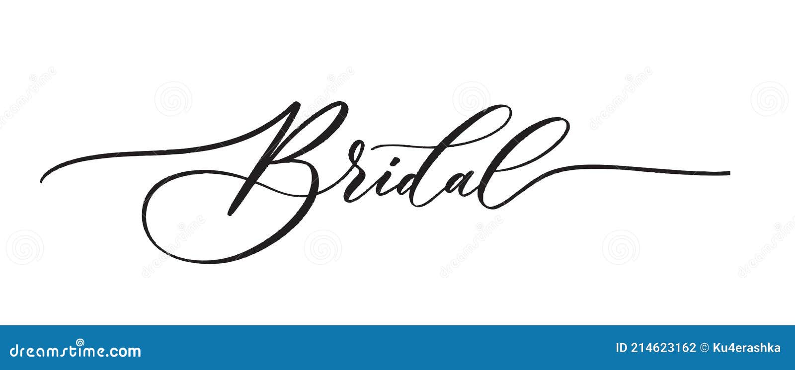Bridal - Typography Lettering Quote, Brush Calligraphy Banner With Thin ...