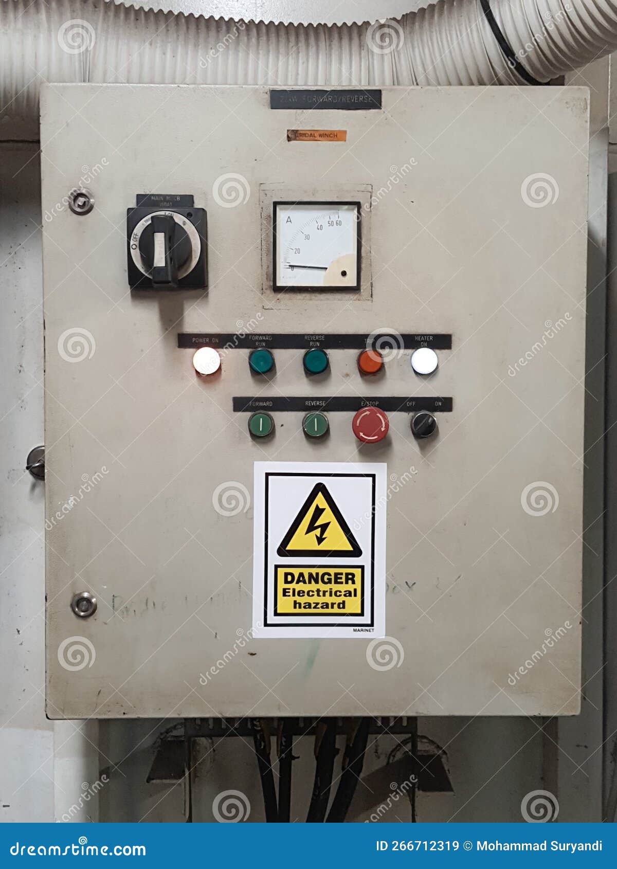 Bridal Winch Starter Panel in DP3 Vessel Stock Image - Image of winch ...