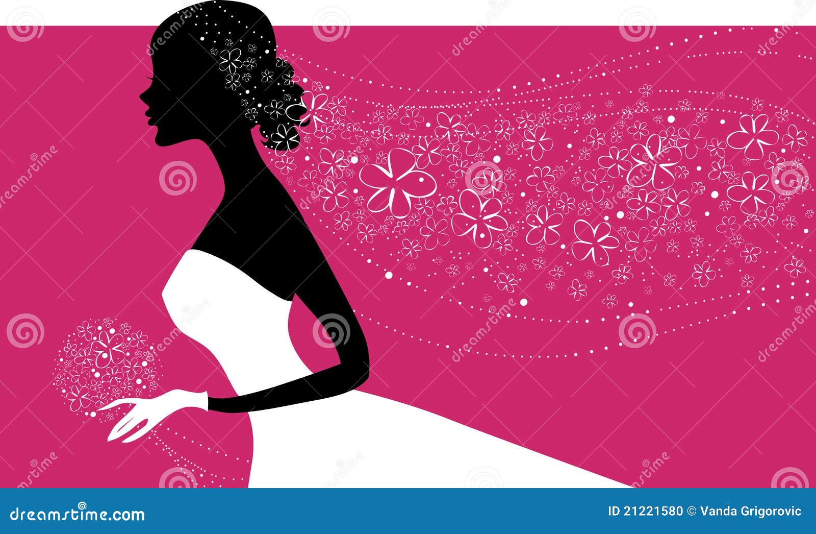 Bride stock vector. Illustration of graphic, beauty, wedding - 21221580