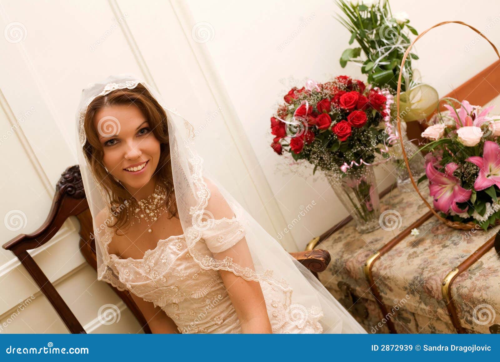Bride stock image. Image of beautiful, boquets, arrangement - 2872939