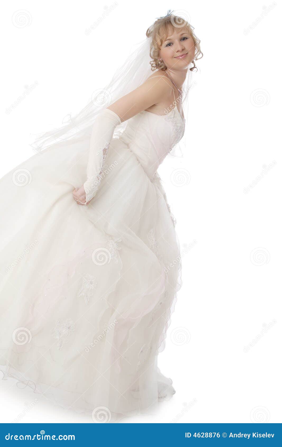 Bride stock photo. Image of fiance, elegant, bouquet, dress - 4628876