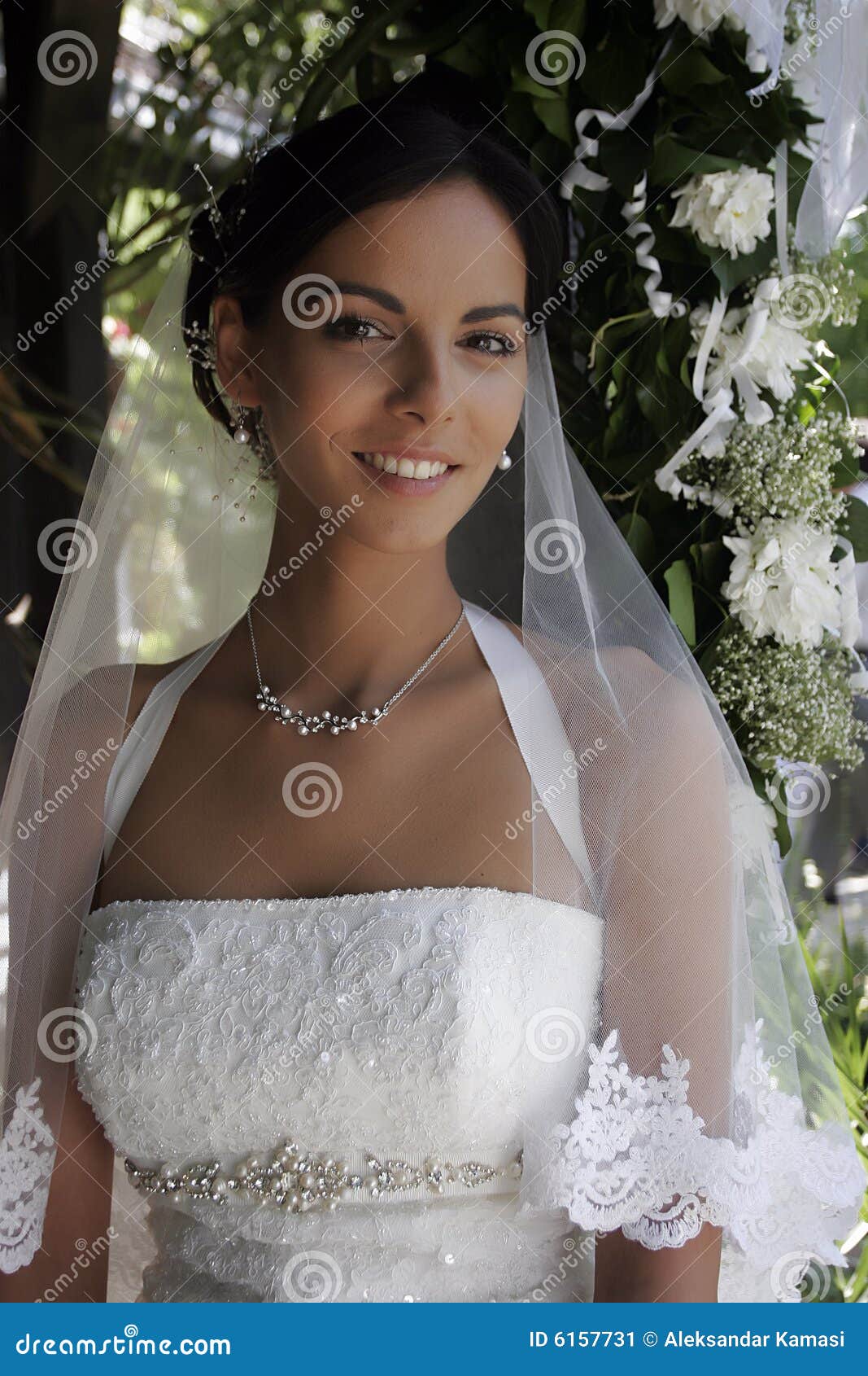 Bride stock image. Image of elegant, portrait, girl, wedding - 6157731