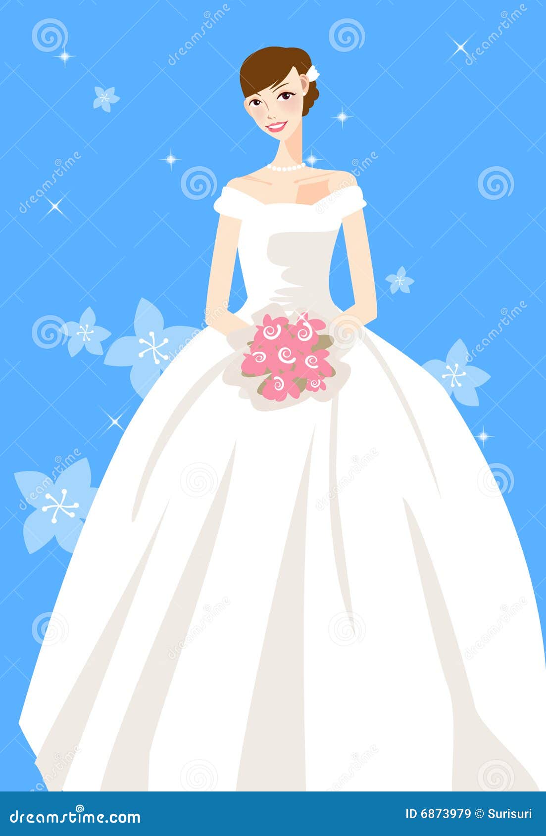 Bride stock vector. Illustration of beauty, woman, cartoon - 6873979