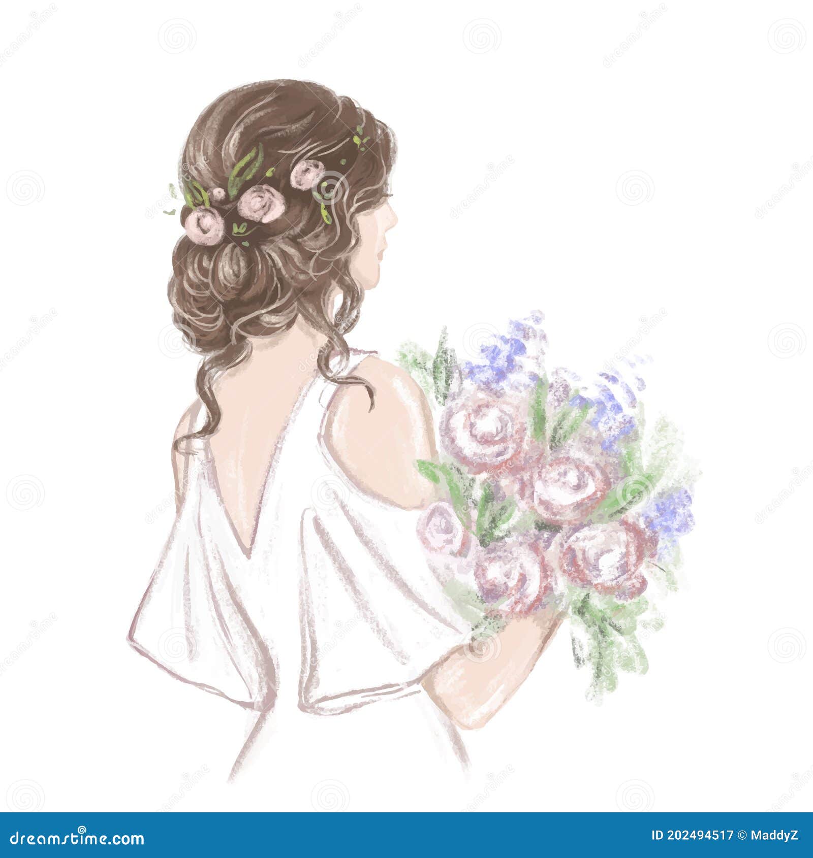 Vintage Bride Illustration