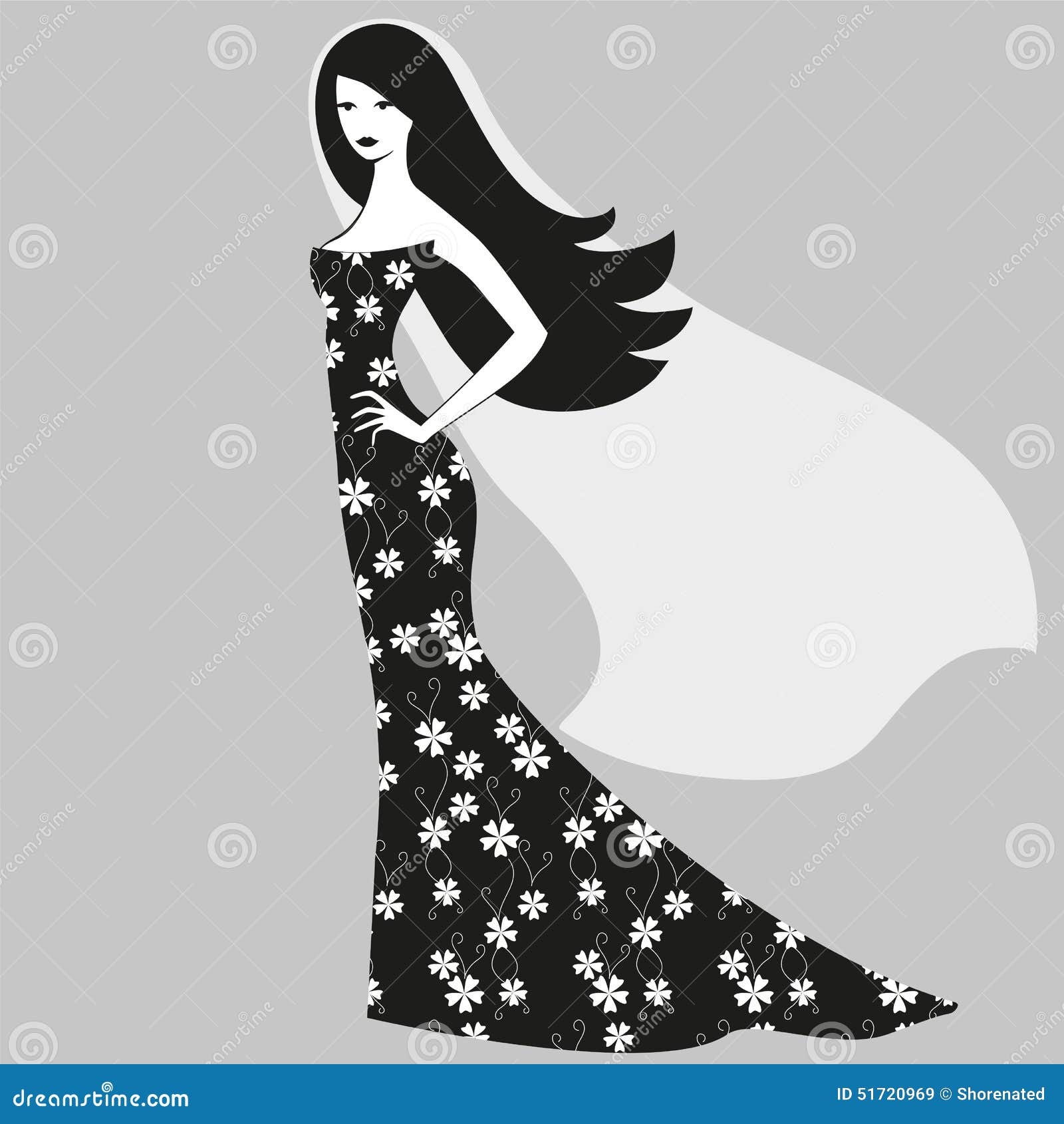 Bride stock vector. Illustration of design, vector, love - 51720969