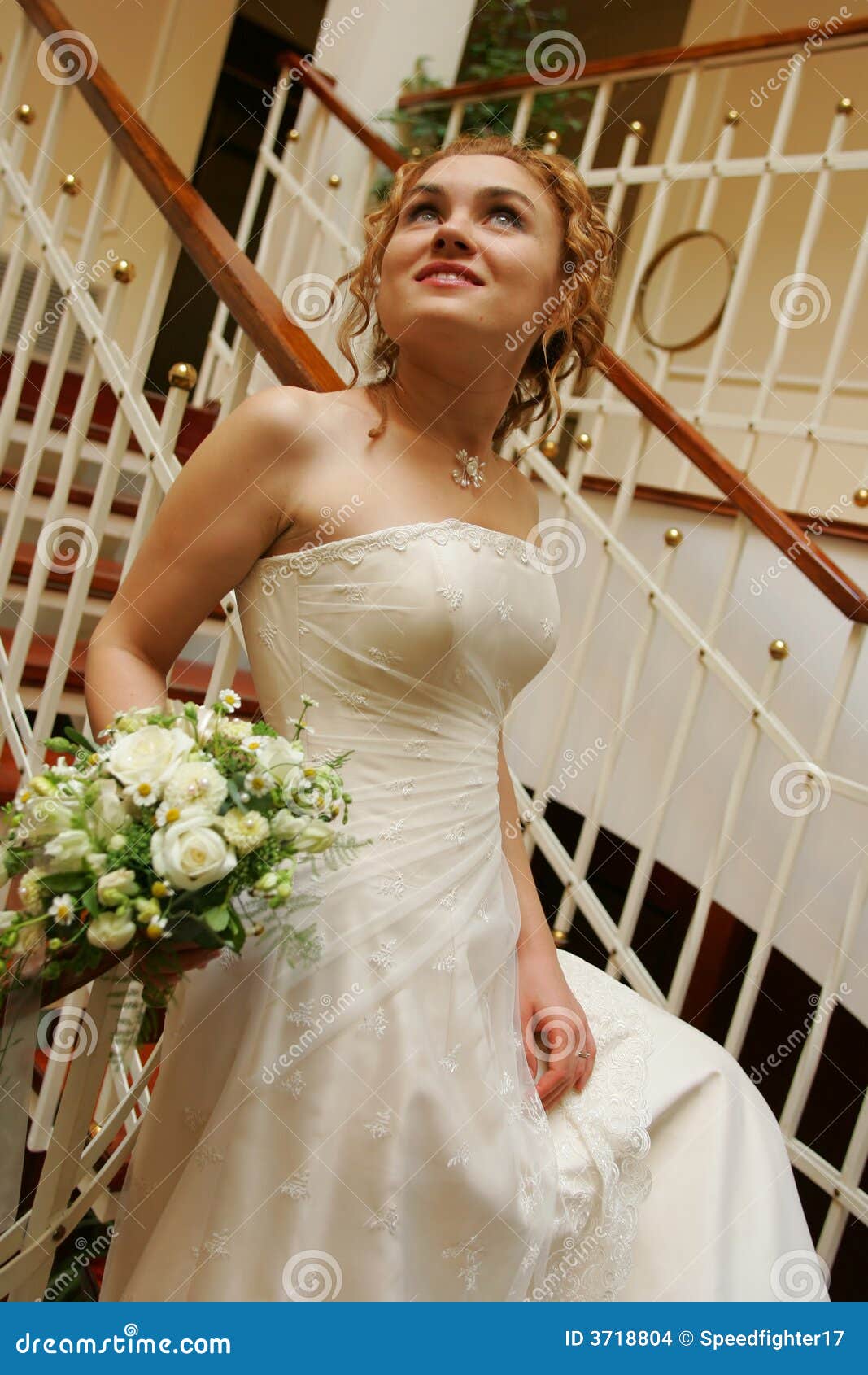 Bride with bouquet stock photo. Image of bouquet, wedding - 3718804