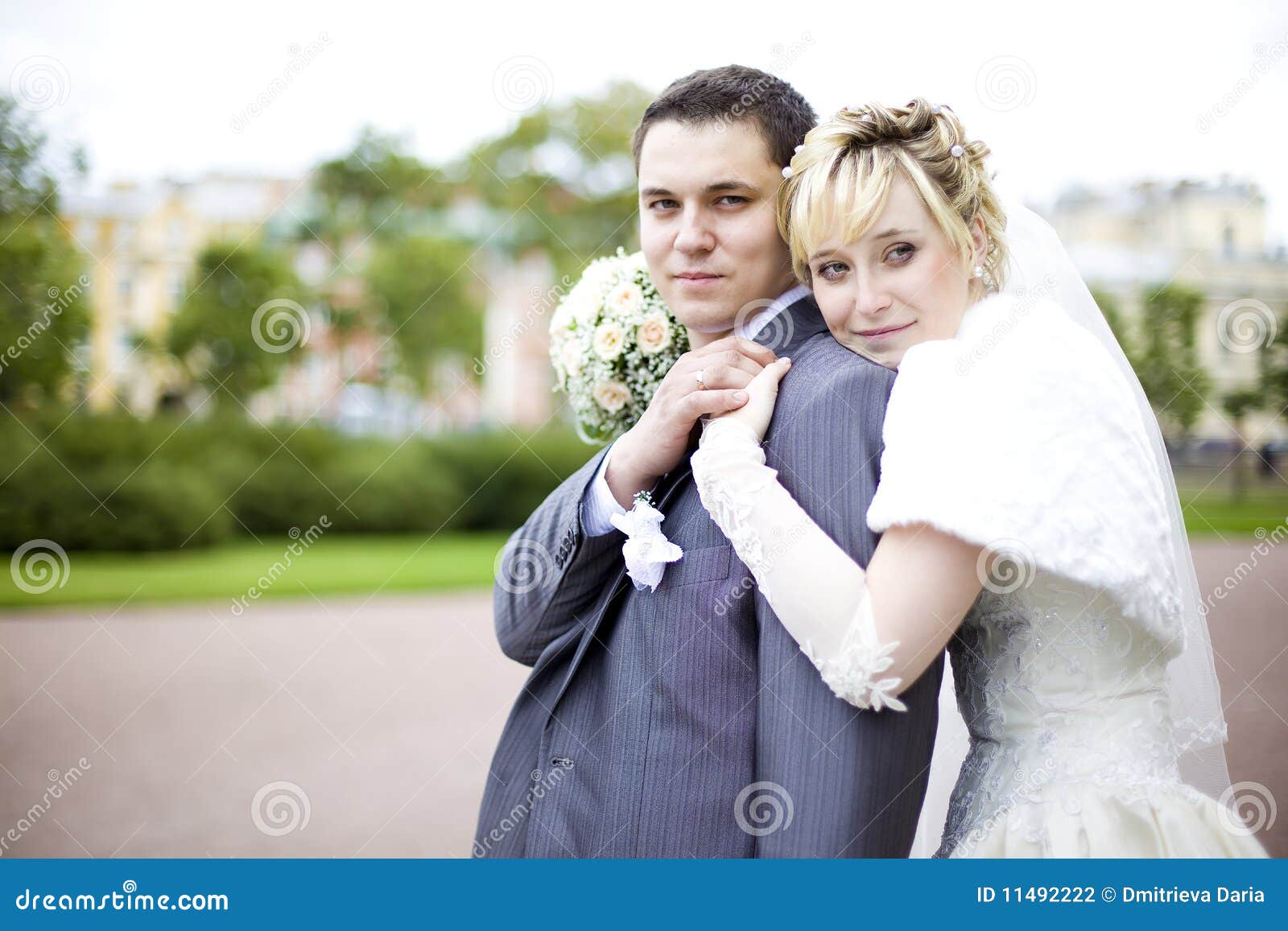 Bride & bridegroom stock photo. Image of togetherness - 11492222