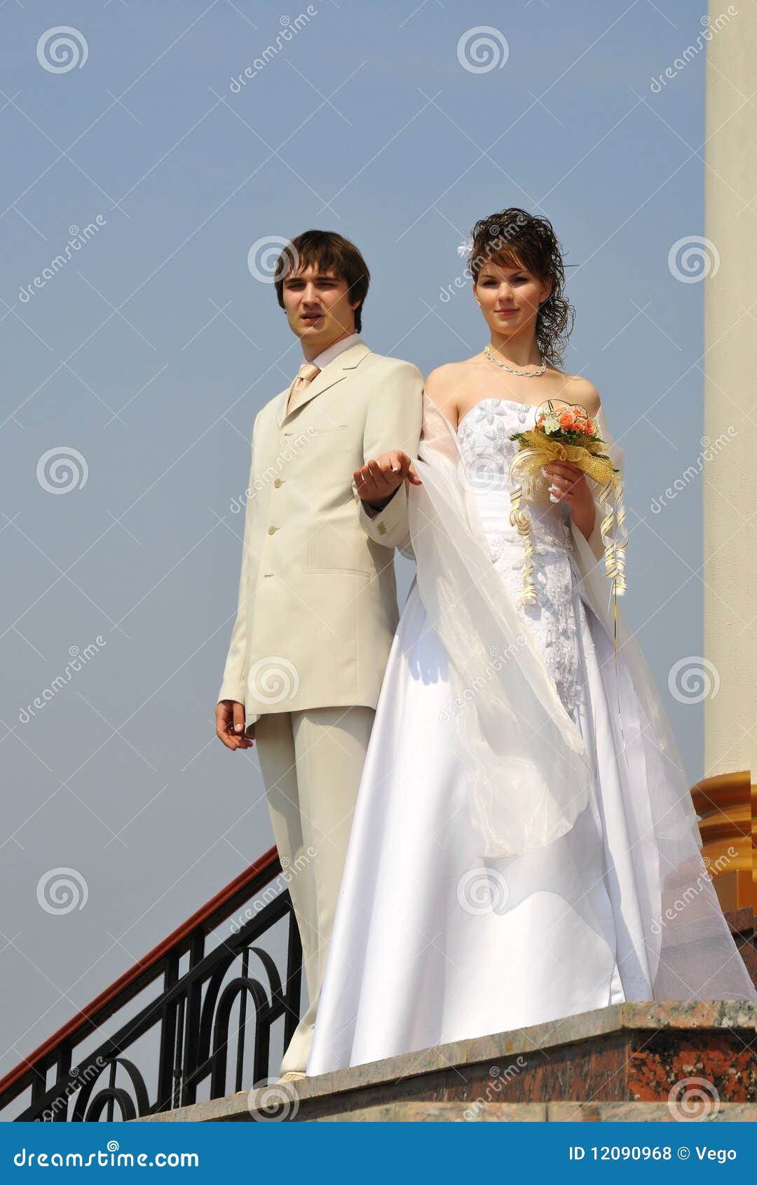 Bride and bridegroom stock photo. Image of wife, romance - 12090968