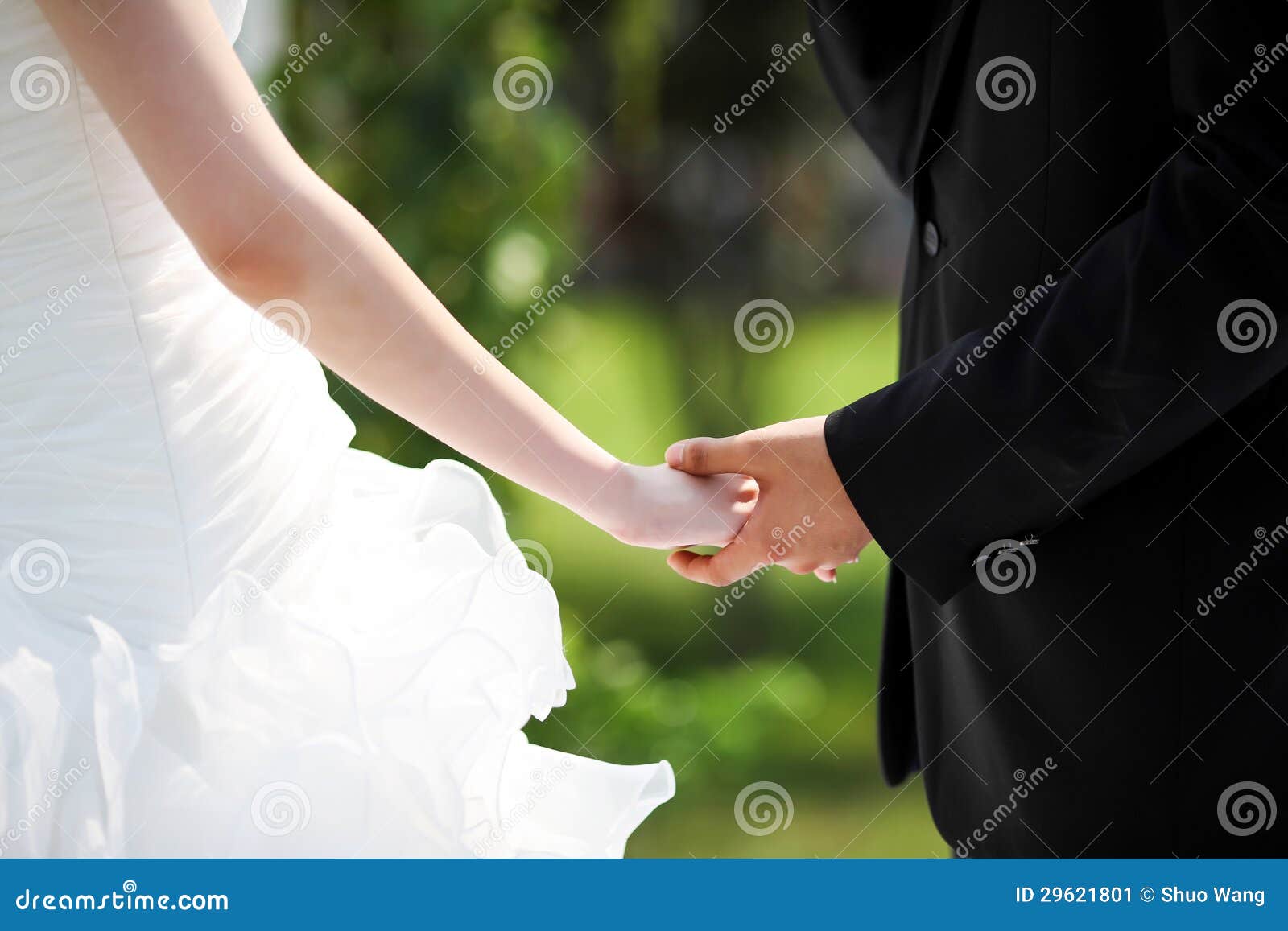 Bride and Bridegroom Hand in Hand Stock Image - Image of groom ...