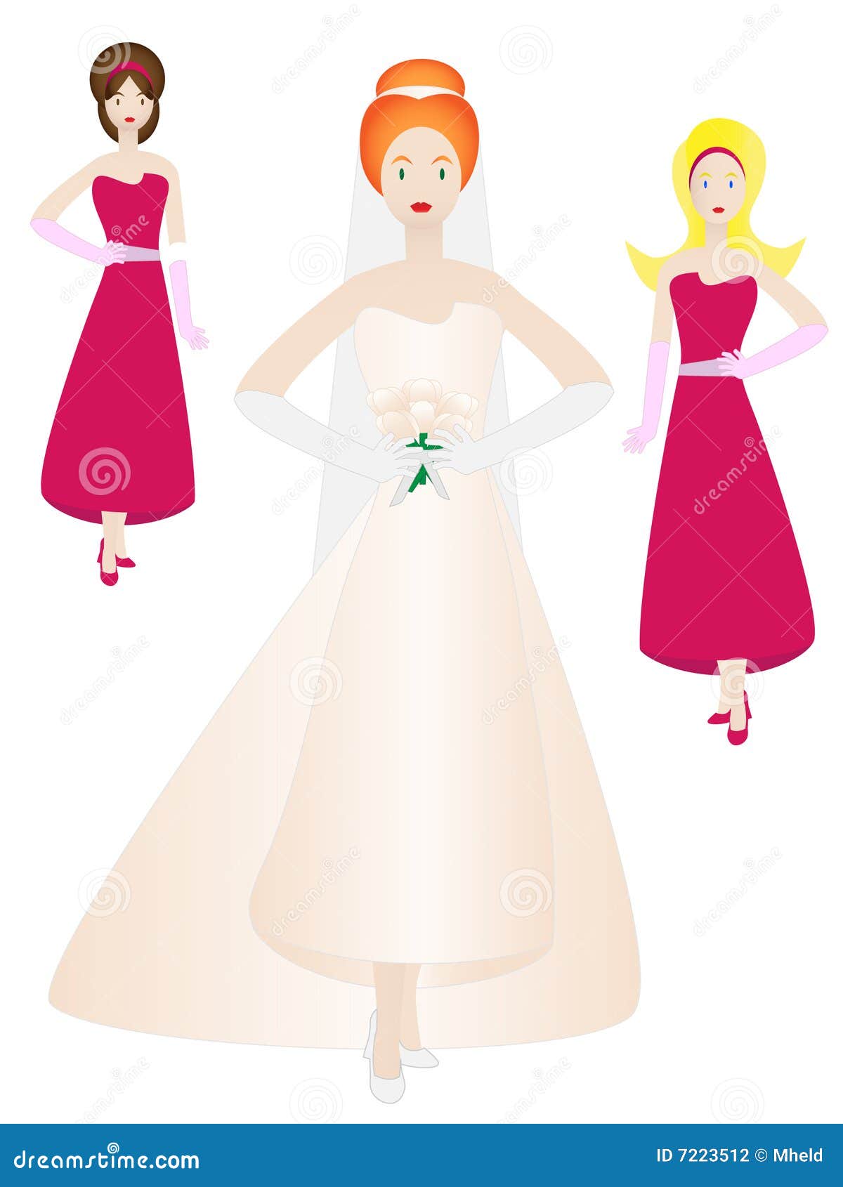 Blushing Bride Cartoon Vector | CartoonDealer.com #5532301