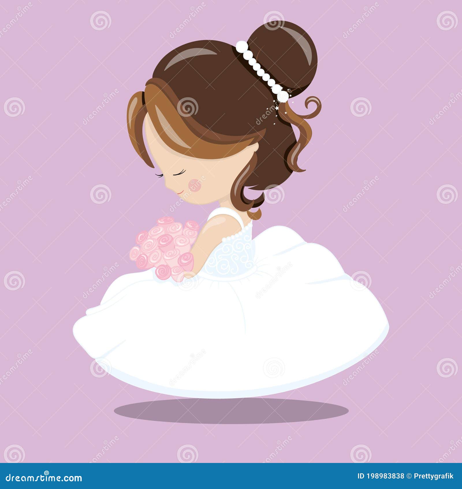 Bride brown sitting 06 stock vector. Illustration of sitting - 198983838