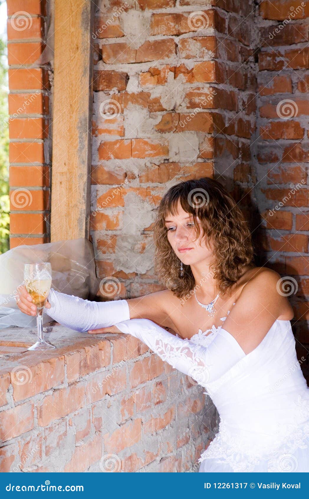 Bride in building site stock image. Image of model, married - 12261317