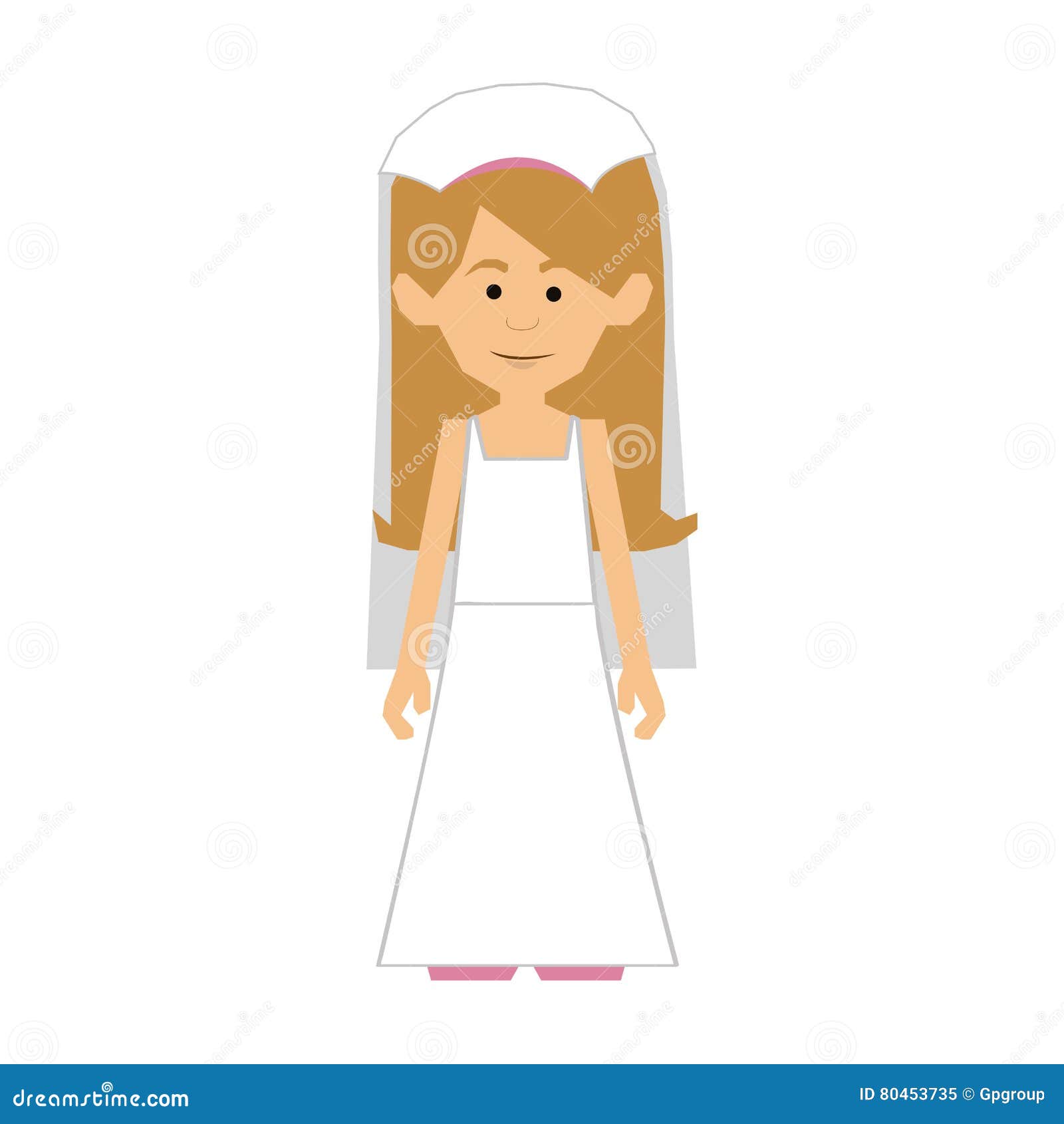 Bride cartoon icon image stock vector. Illustration of card - 80453735