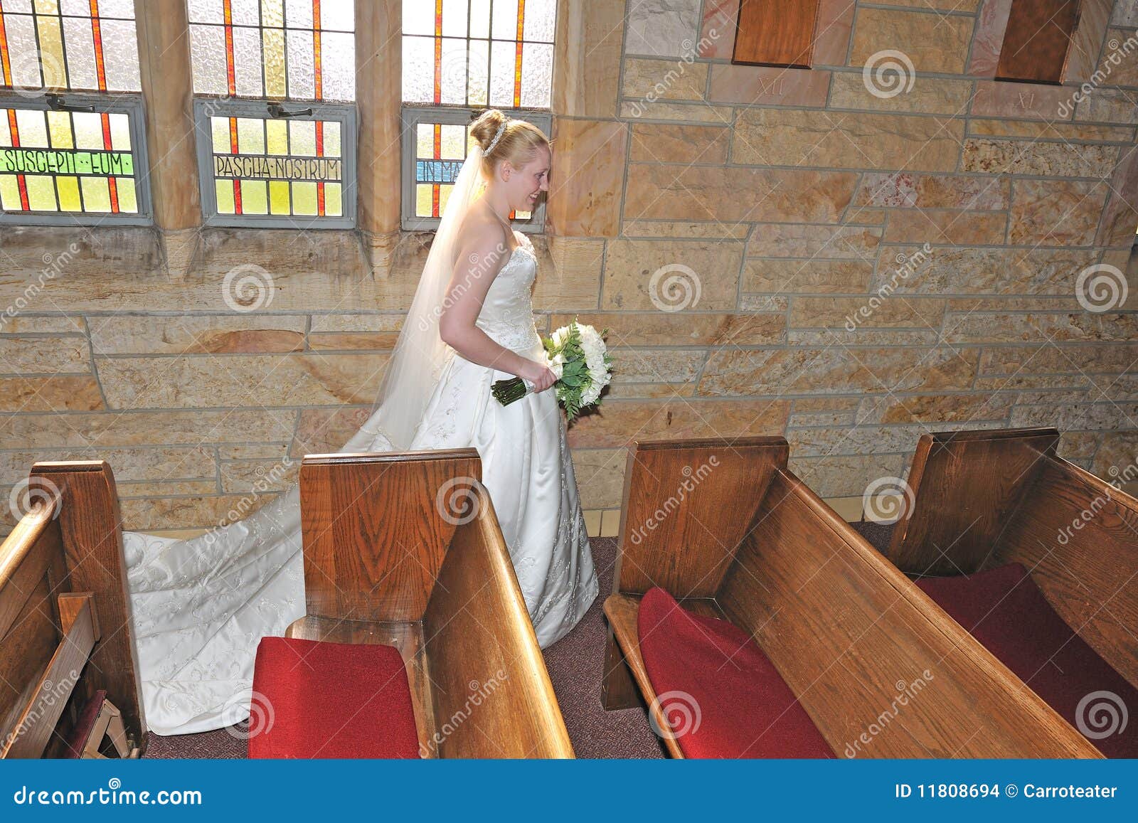 Bride in the chapel stock photo. Image of happy, happiness - 11808694