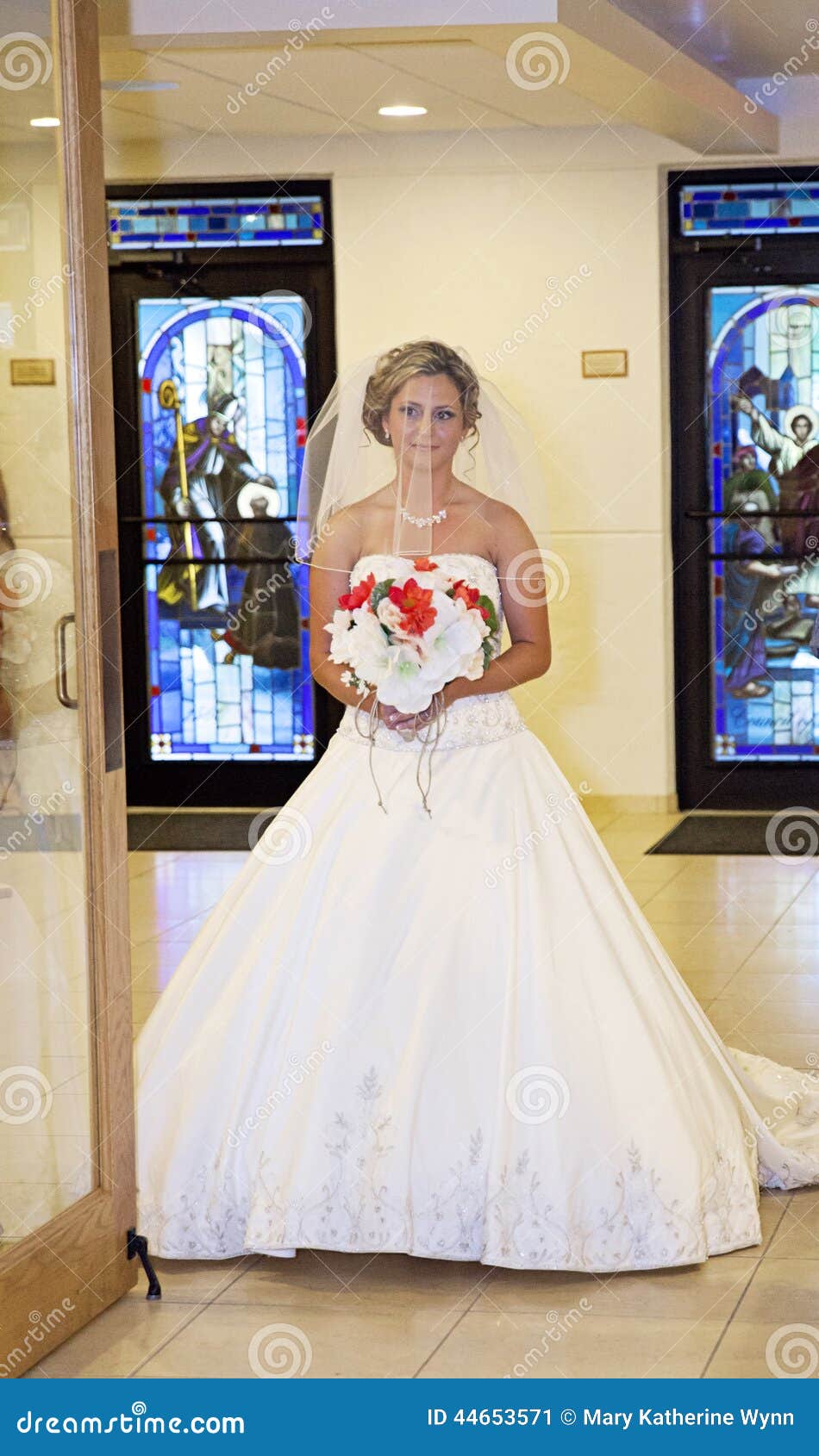 Bride in church stock image. Image of christian, religion - 44653571