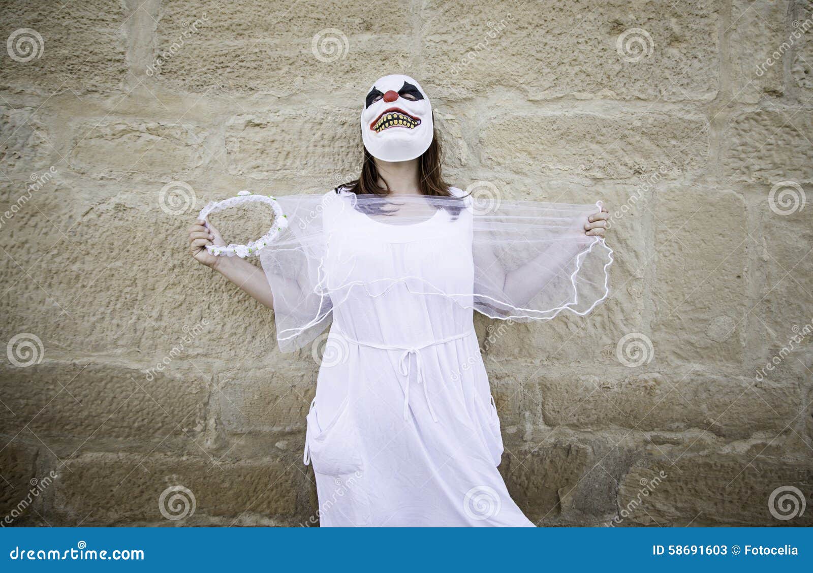 Bride clown stock image. Image of fashion, clown, love - 58691603