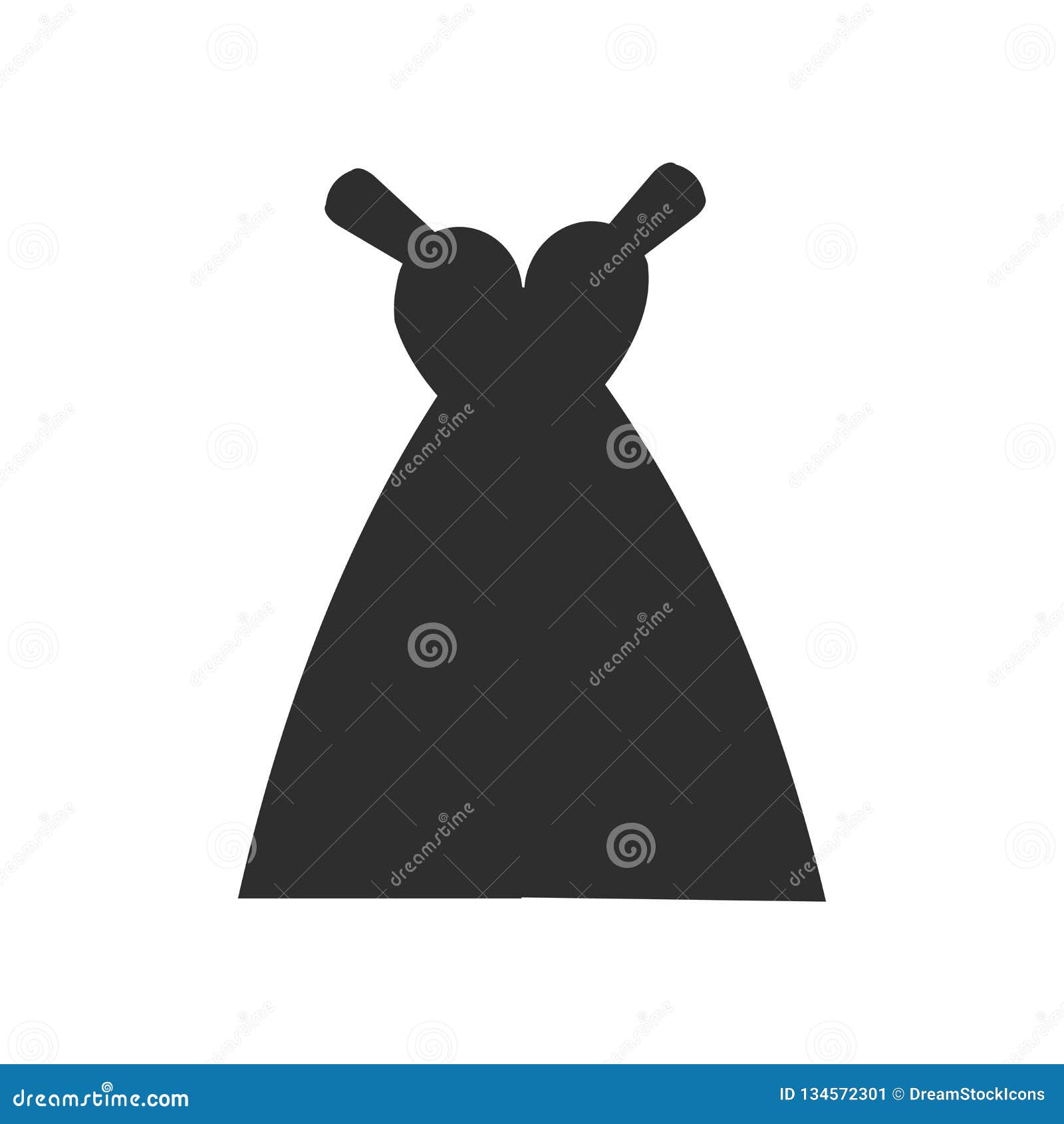 Bride Dress Icon Vector Sign And Symbol Isolated On White Background