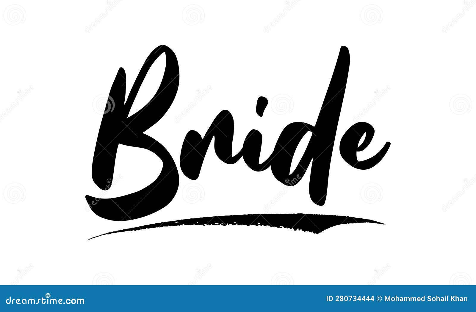 Bride Elegant Bold Typography Text Lettering Vector Design Quote Stock ...