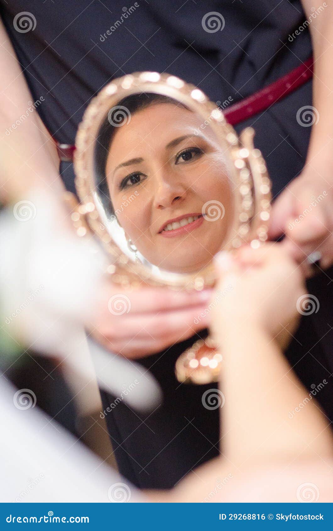 Bride face reflection stock photo. Image of mirror, chair - 29268816