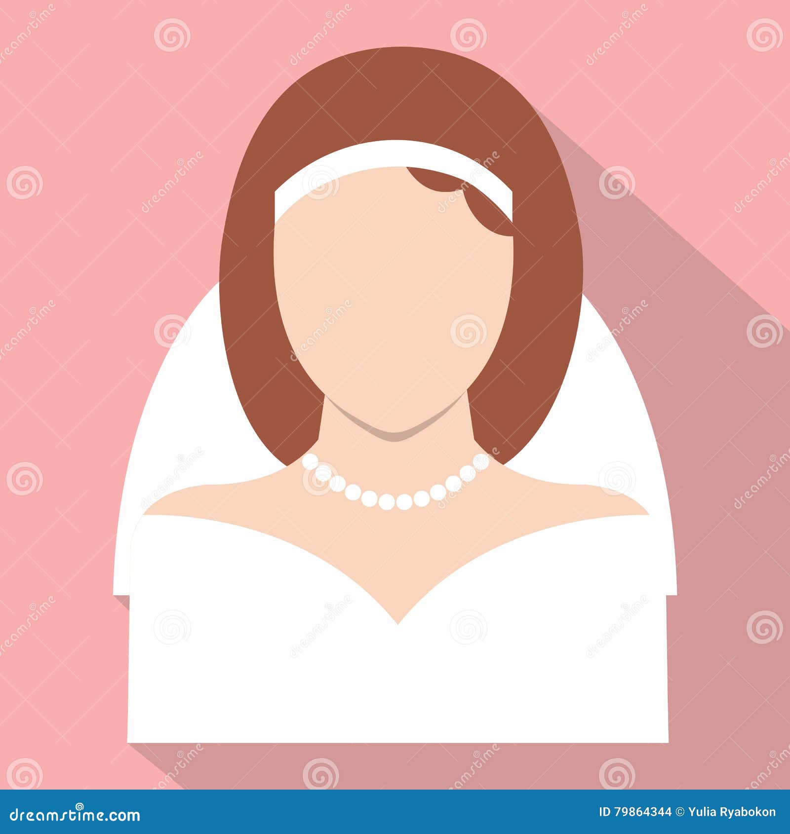 Bride flat icon stock vector. Illustration of bridal - 79864344
