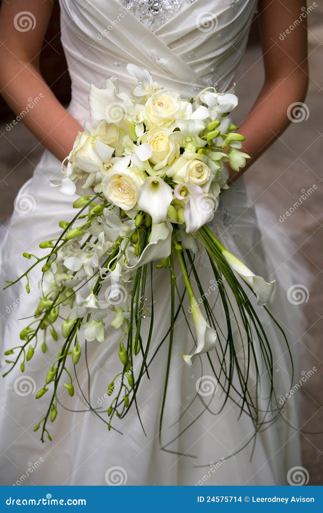 Bride with flowers stock photo. Image of rose, held, white - 24575714
