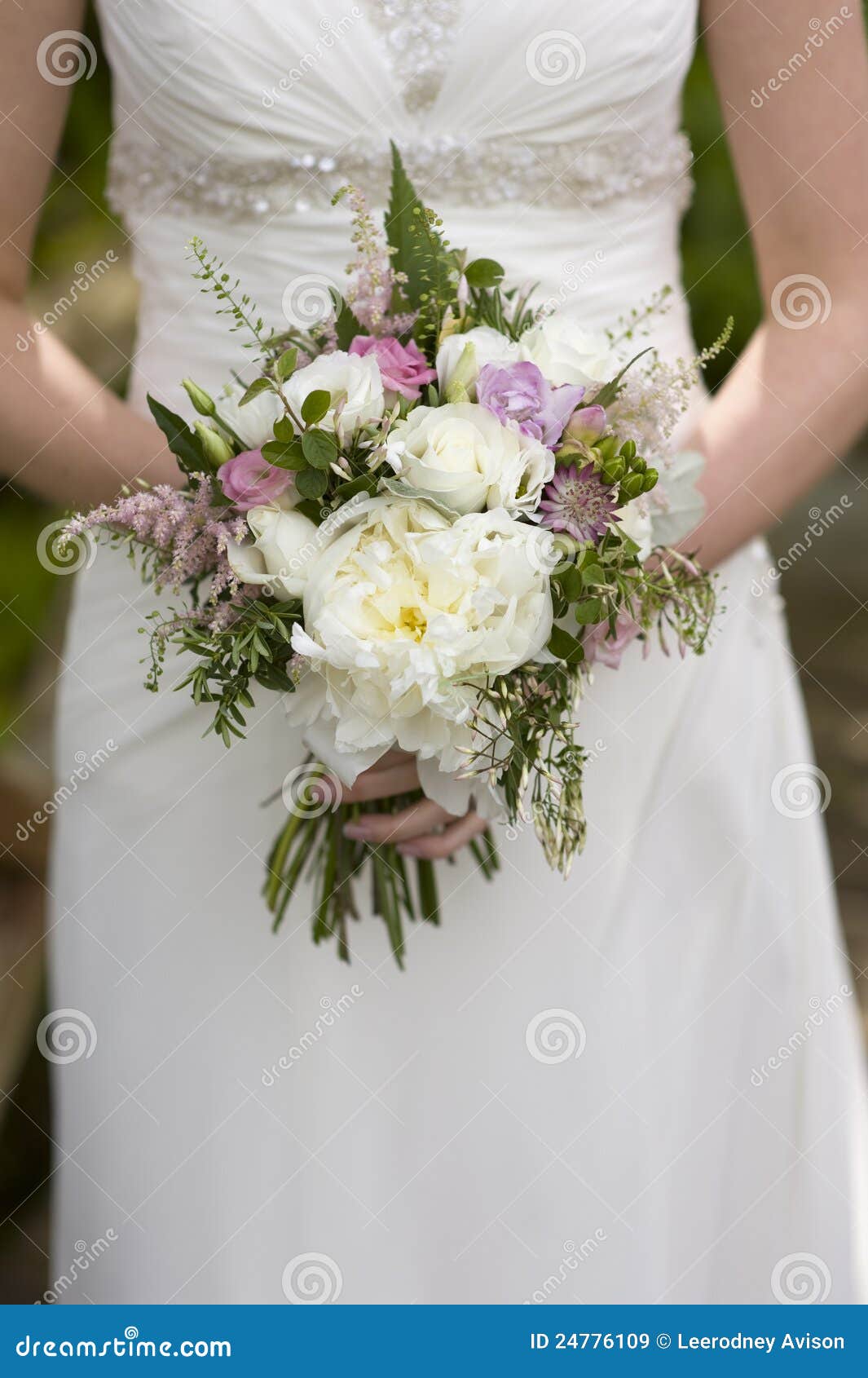 Bride with flowers stock image. Image of bouquet, bunch - 24776109