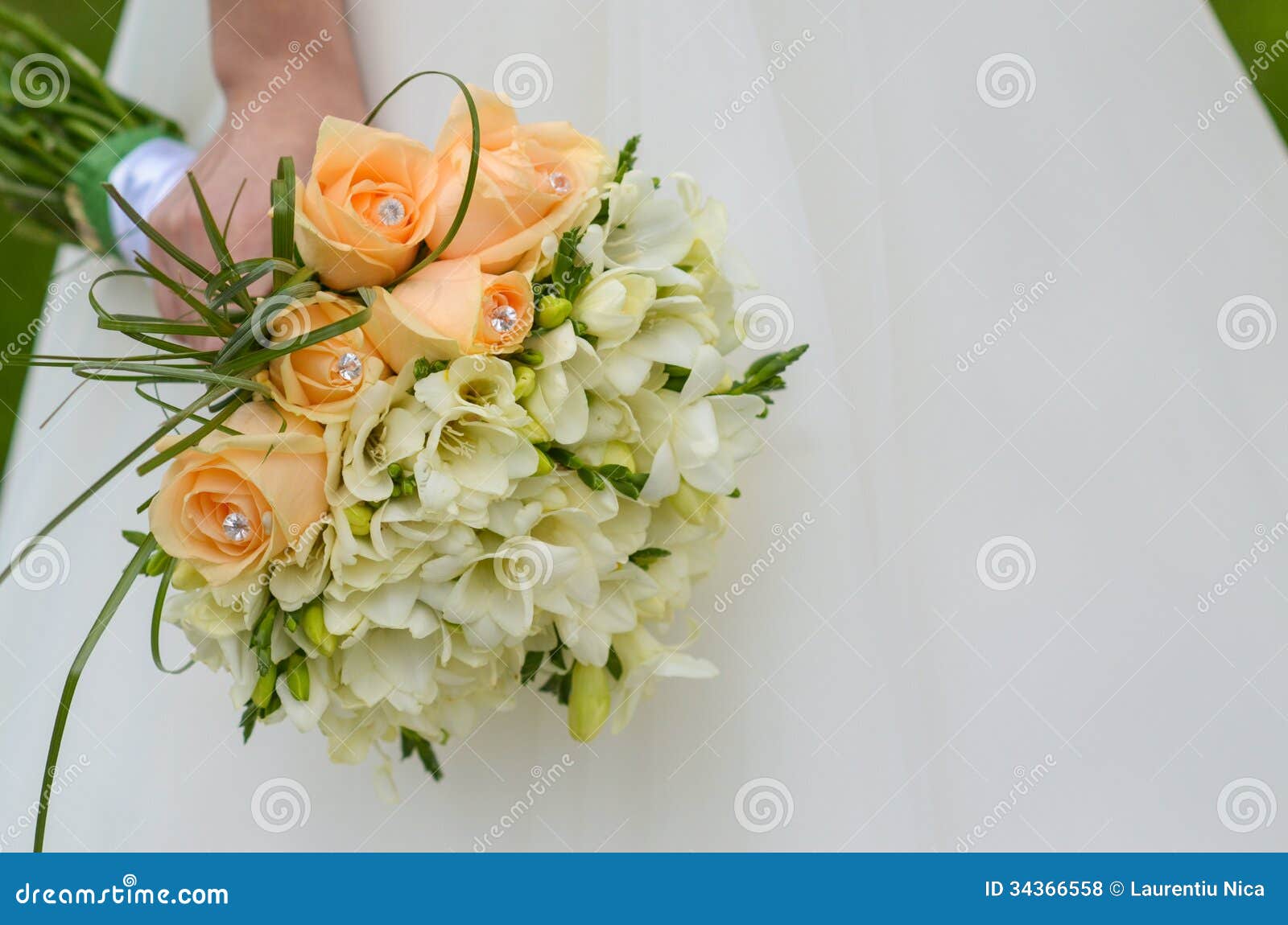 Bride and Flowers stock photo. Image of bridal, arrangement - 34366558