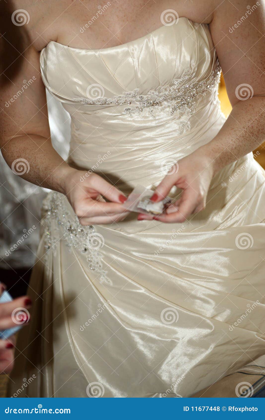 Bride getting dressed stock photo. Image of ceremony - 11677448
