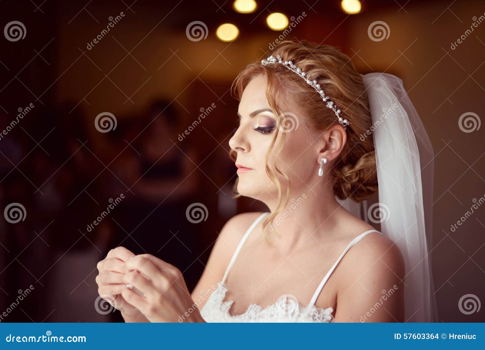 Bride Getting Ready for Her Wedding Stock Photo - Image of marry ...