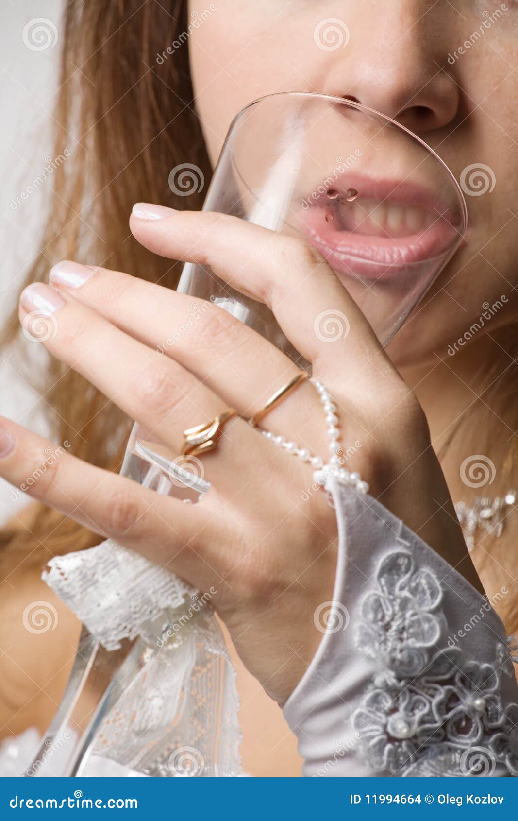 Bride with glass stock photo. Image of caucasian, beauty - 11994664