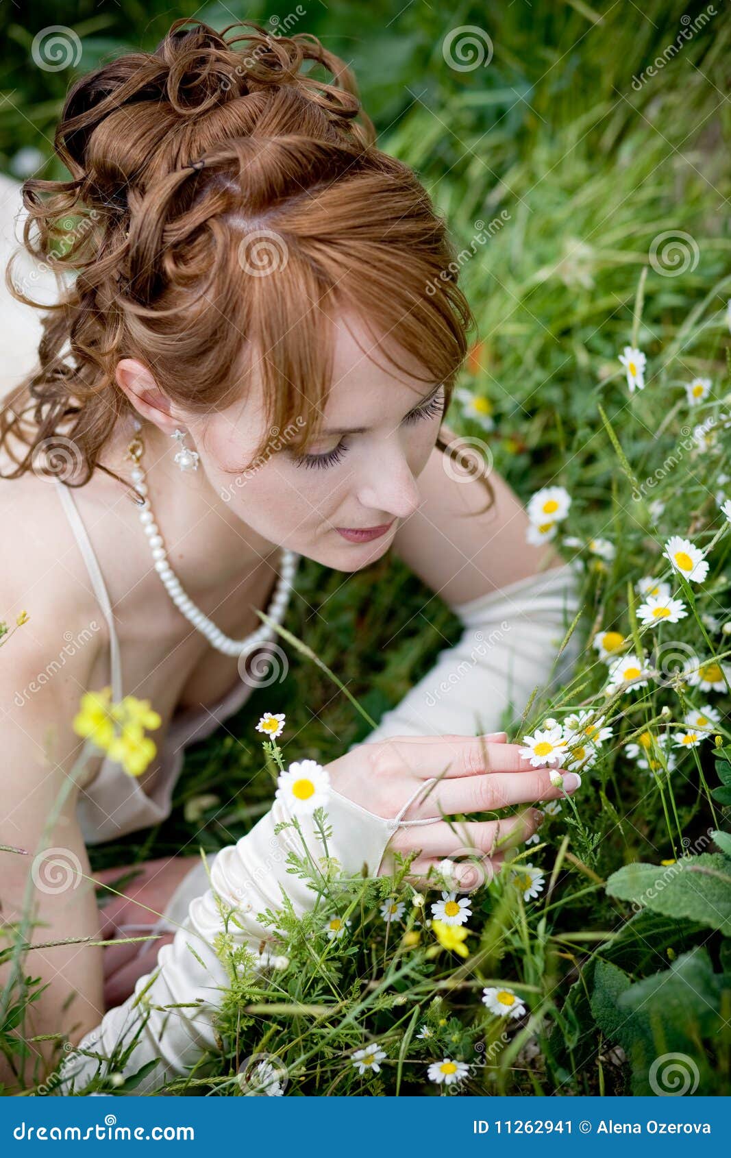 Bride on grass stock image. Image of healthy, relaxation - 11262941