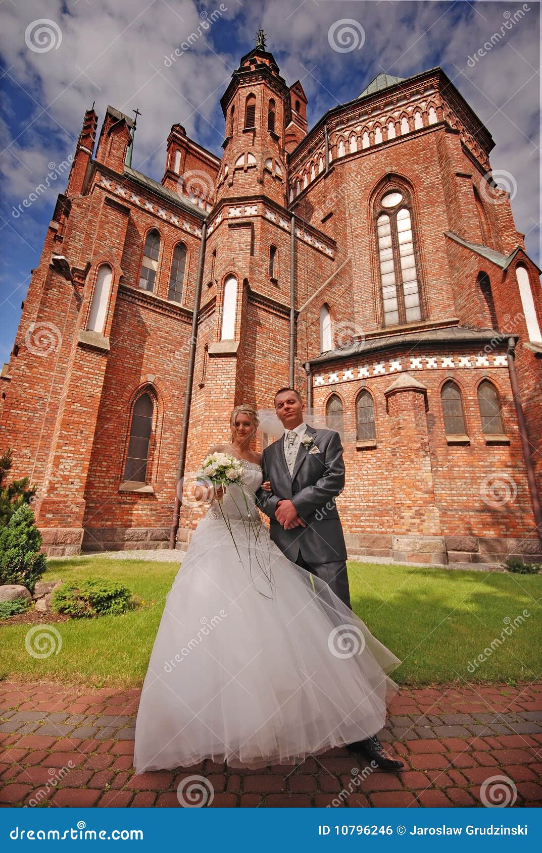Bride and groom stock photo. Image of beautiful, cathedral - 10796246