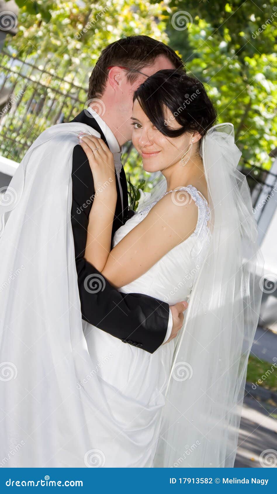 Bride and groom stock photo. Image of feeling, laugh - 17913582