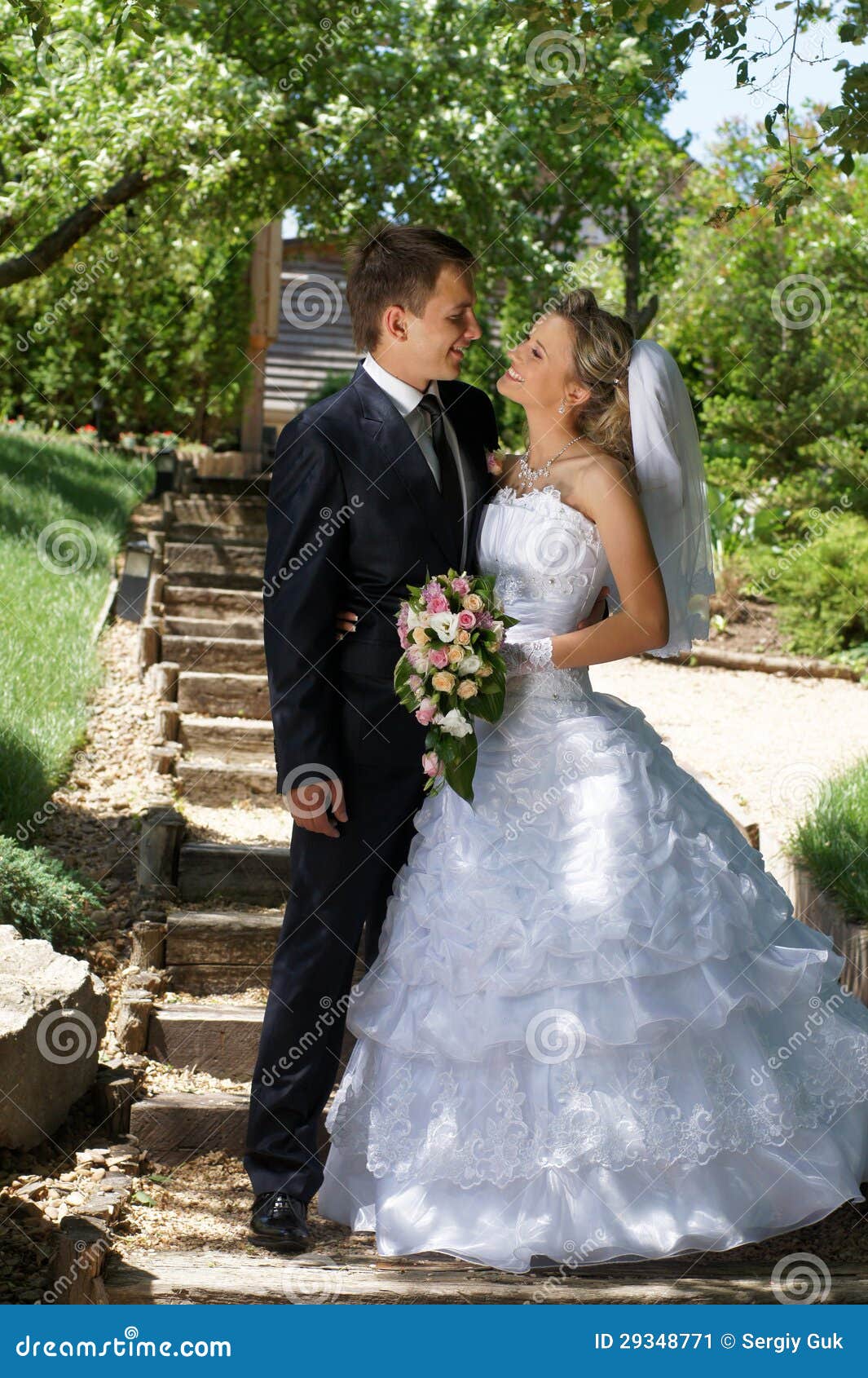 Bride and groom stock image. Image of bridal, happiness - 29348771
