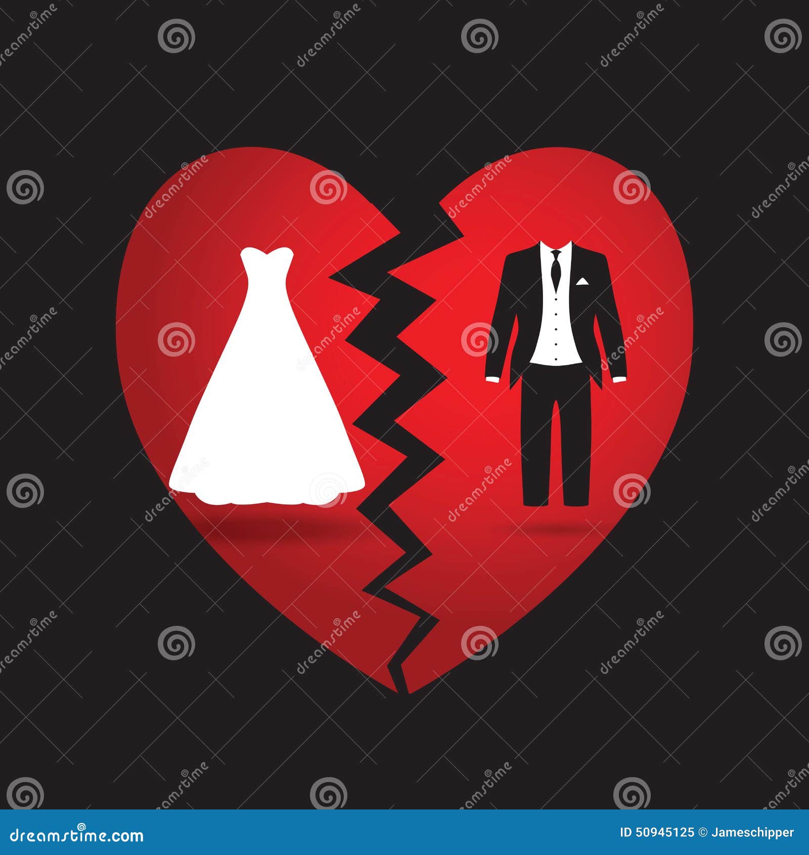 Bride and groom break up stock vector. Illustration of bride - 50945125